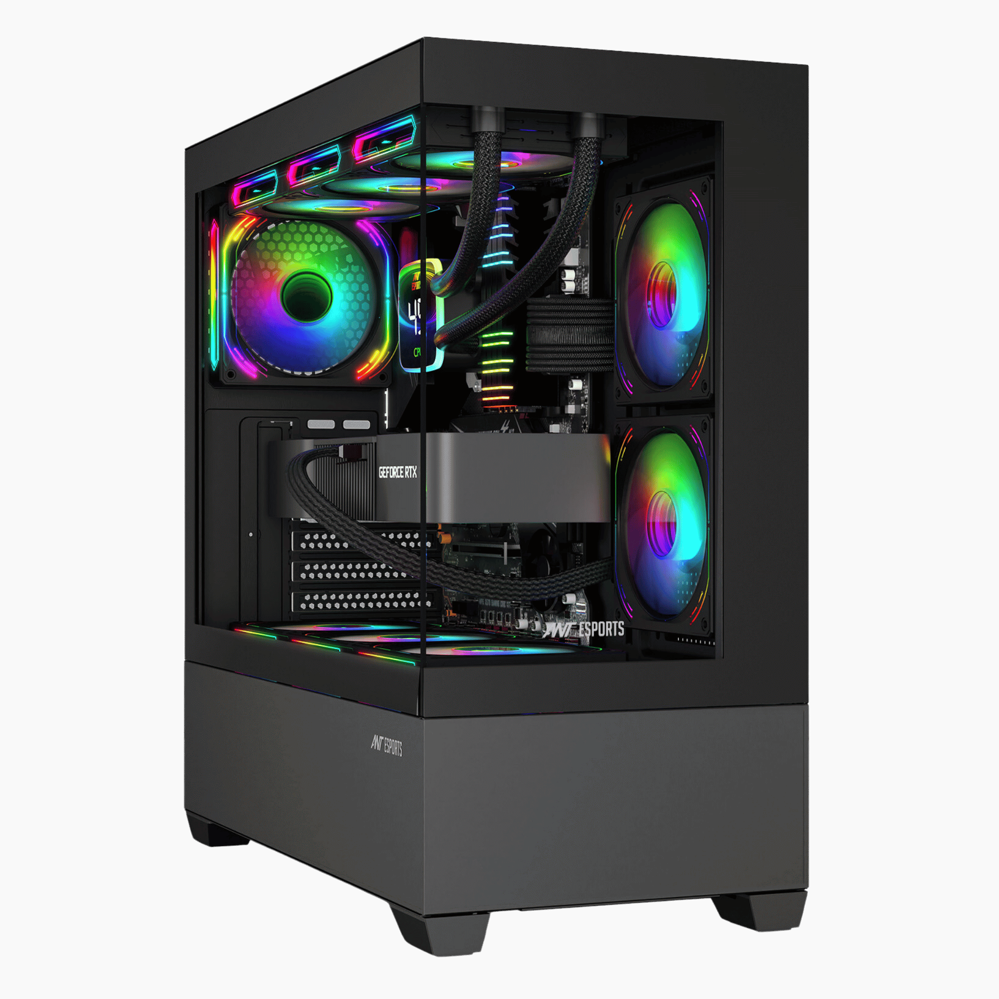 Buy Ant Esports Crystal Z3 120mm ARGB Gaming Cabinet (Black)