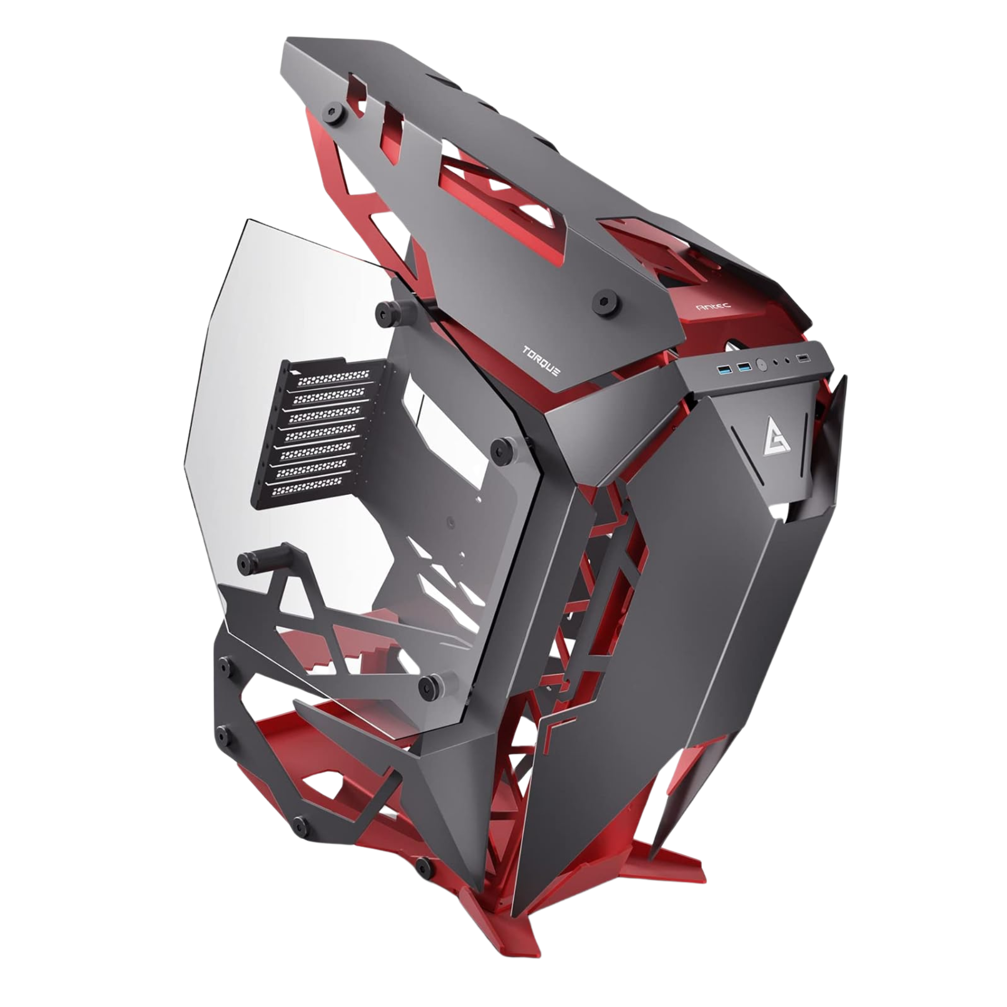 Antec Torque Mid Tower Aluminum Gaming Case (Red Black)