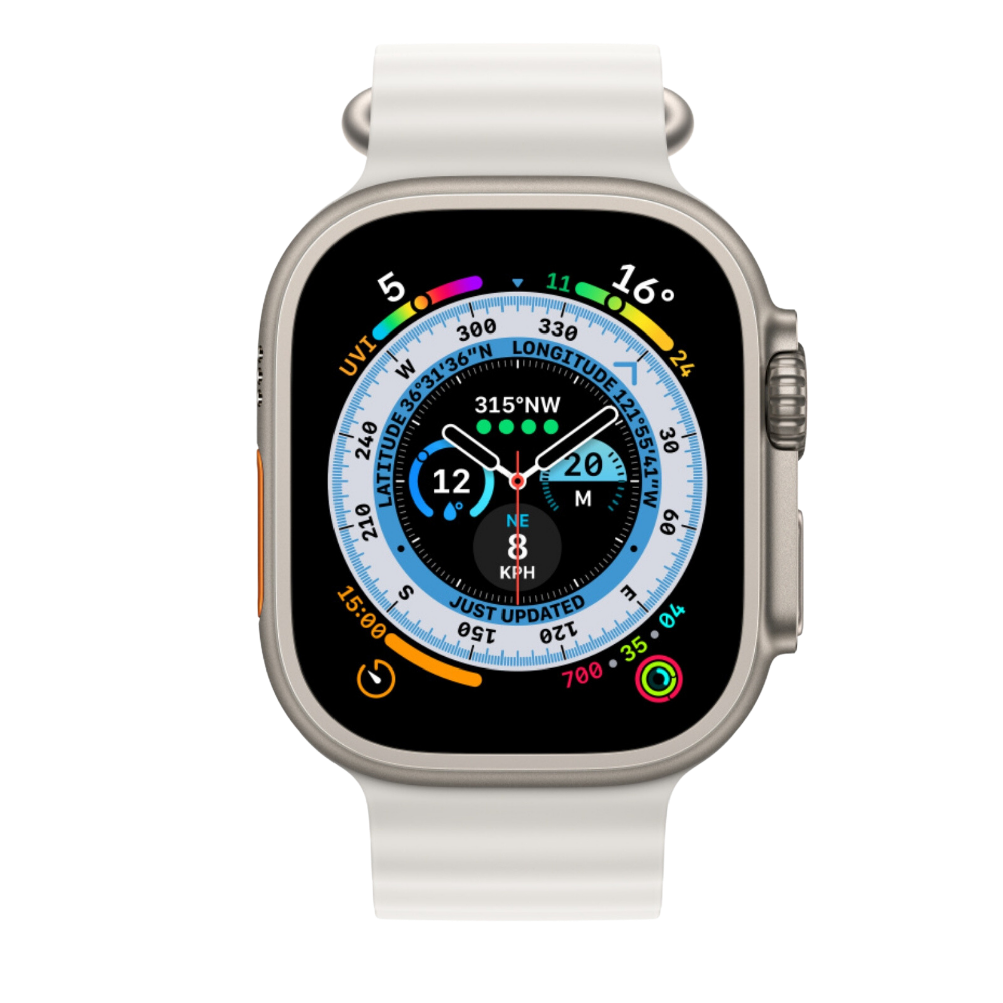 Get Apple Ocean Band Watch Strap For Ultra Watch 49mm (White)