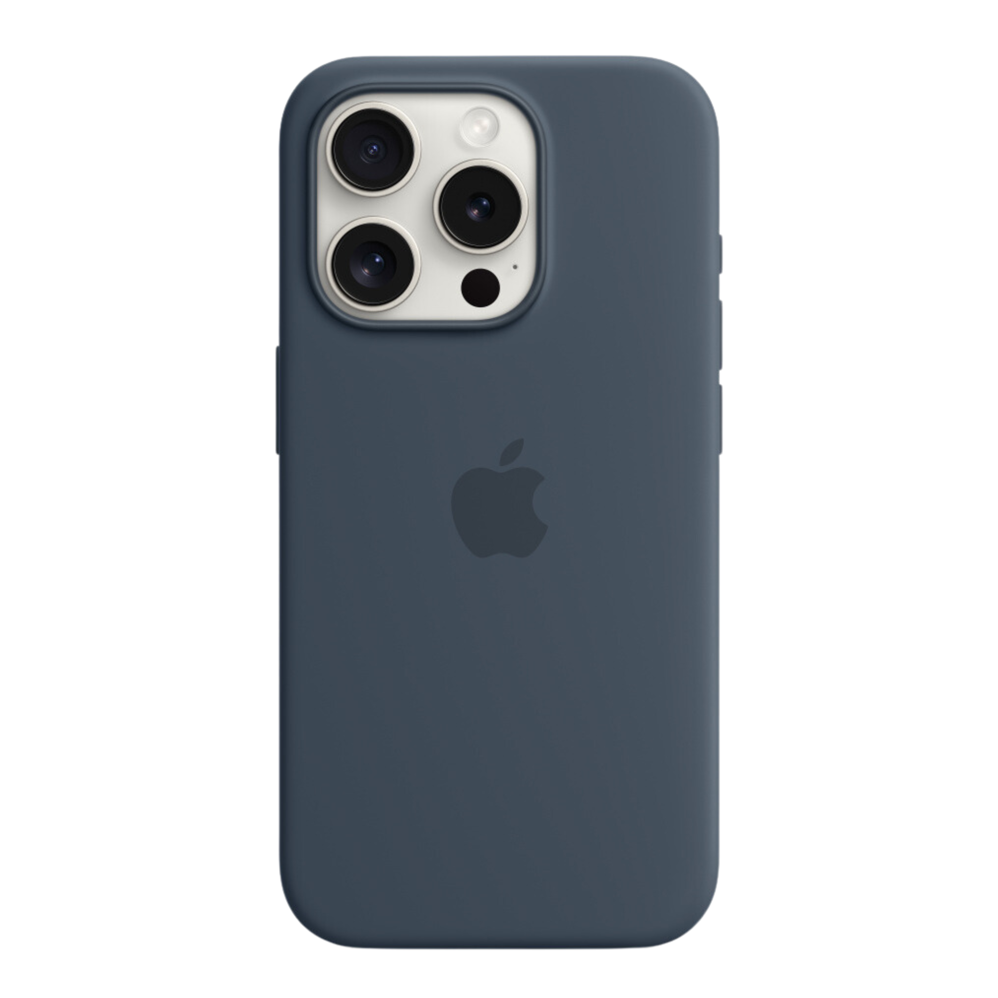 Apple Silicone Case With MagSafe | iPhone 15 Pro, Storm Blue