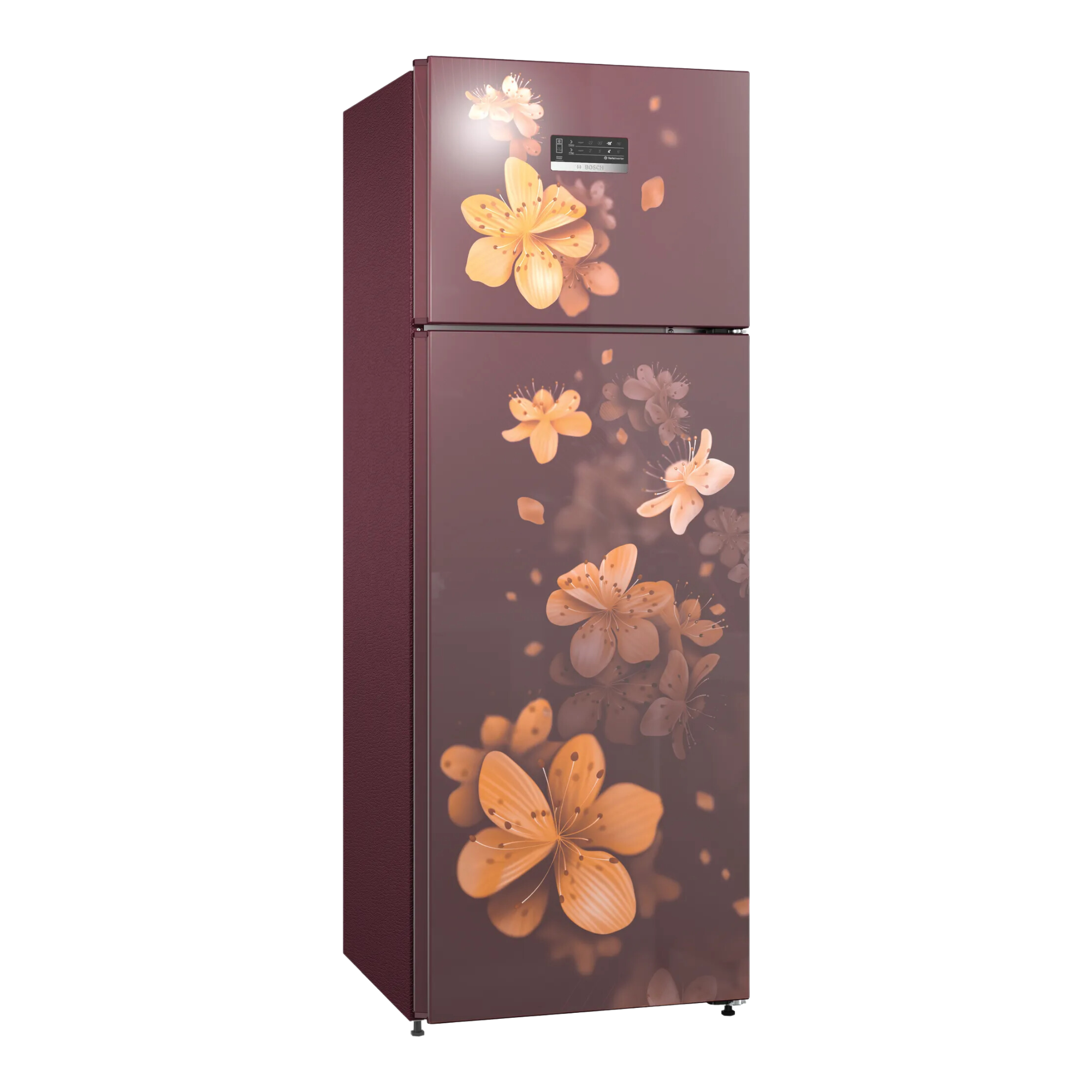 Bosch Series 4 269 L Double Door 3 Star Fridge | Granet Red