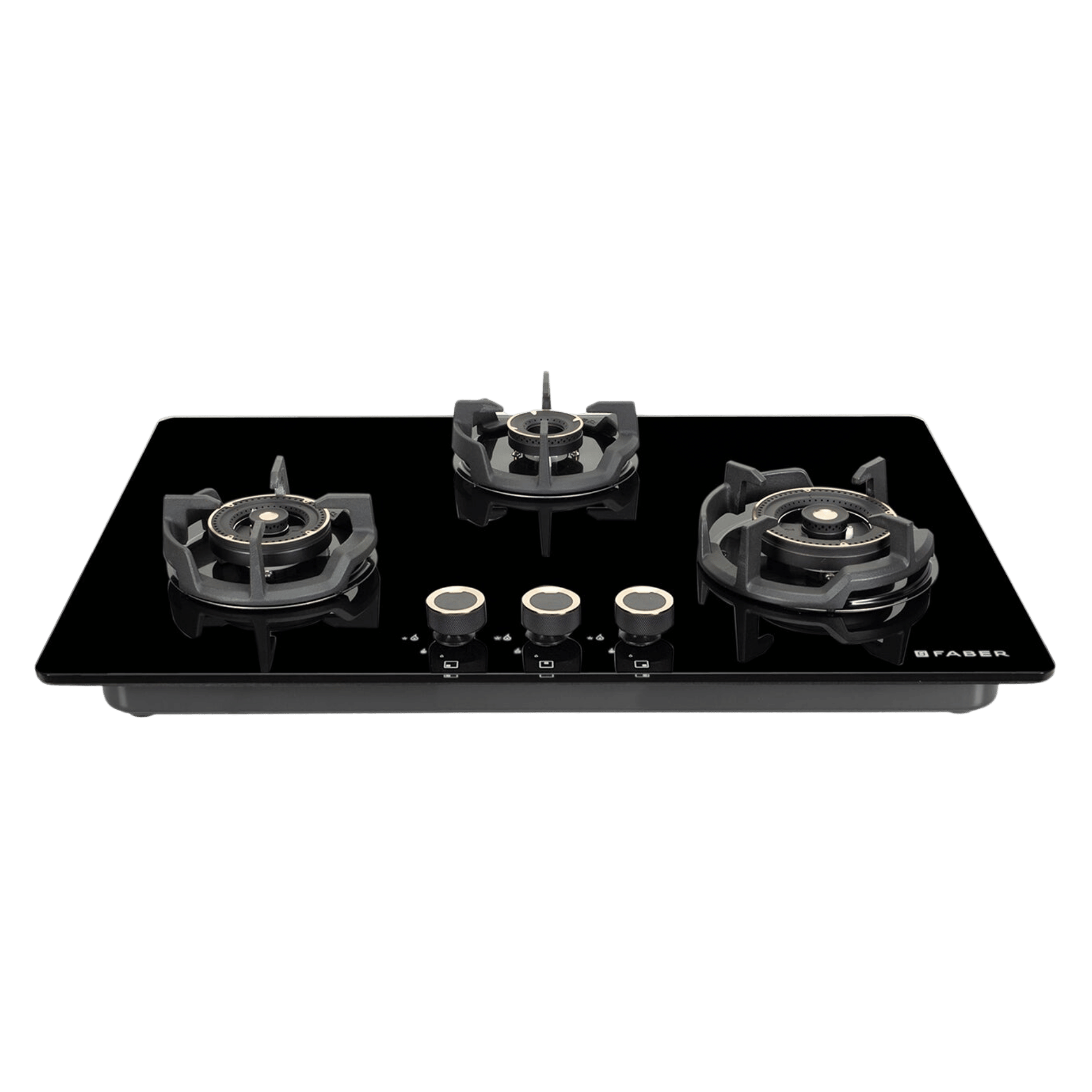 Shop FABER Experia HT 753 ALU AI FFD 3 Burner Hob Black!