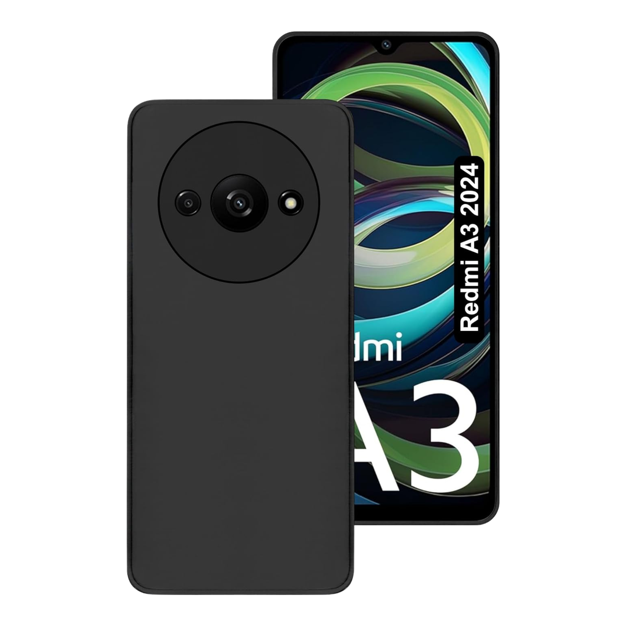 Buy Inbase Black Cloth Silicon Case for Xiaomi Redmi A3