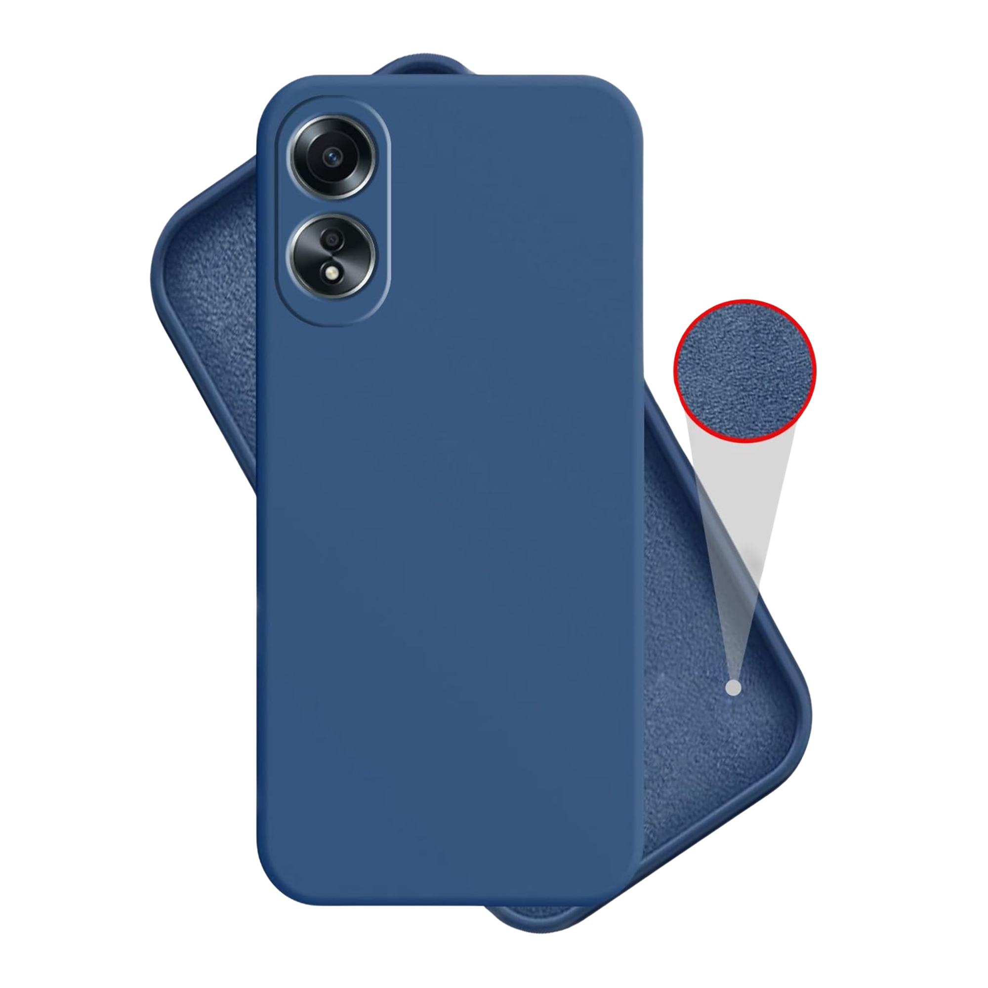 Shop Inbase Cloth Silicon Case For Oppo A38 4G ( Blue )
