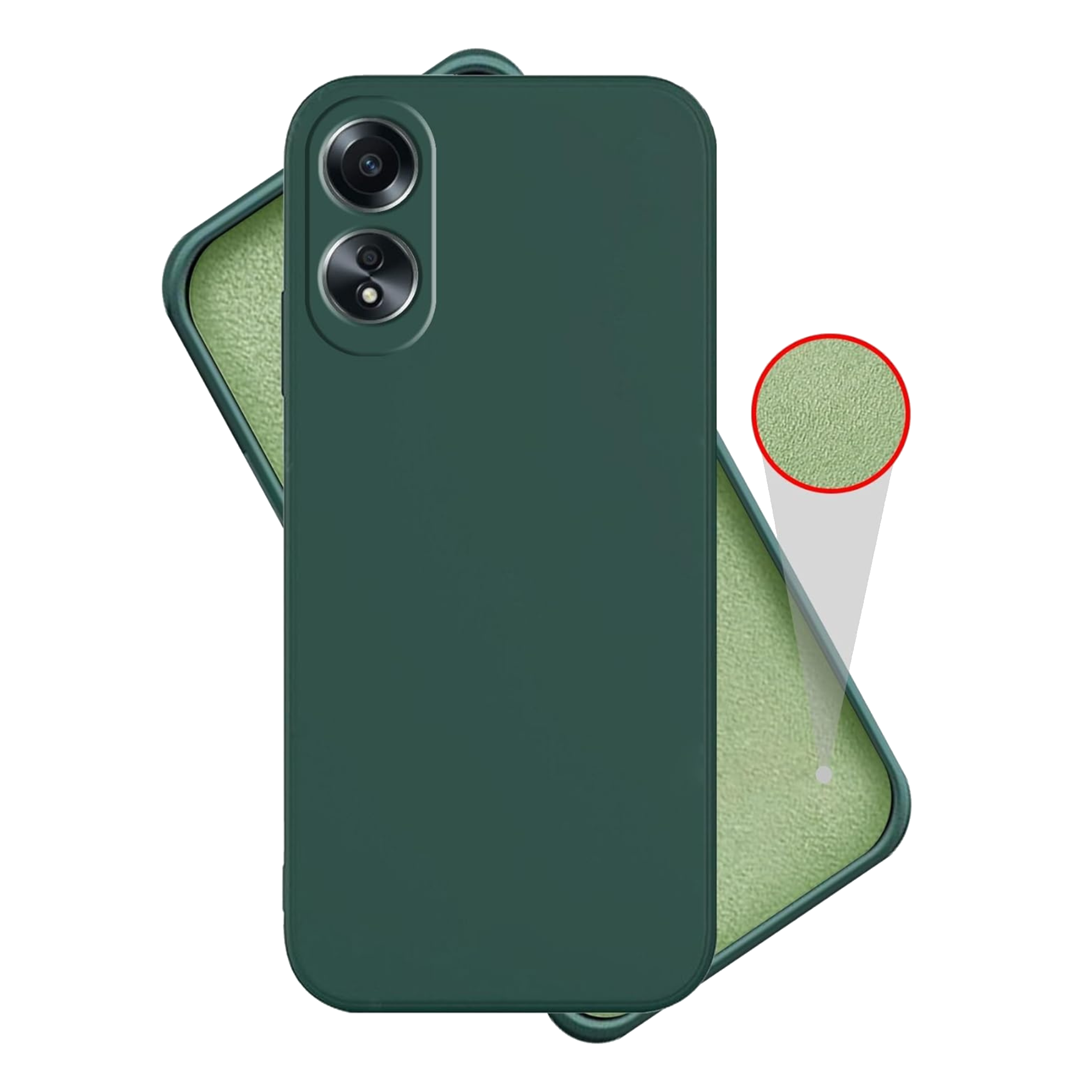 Grab the Inbase Cloth Silicon Case For Oppo A38 4G (Green)