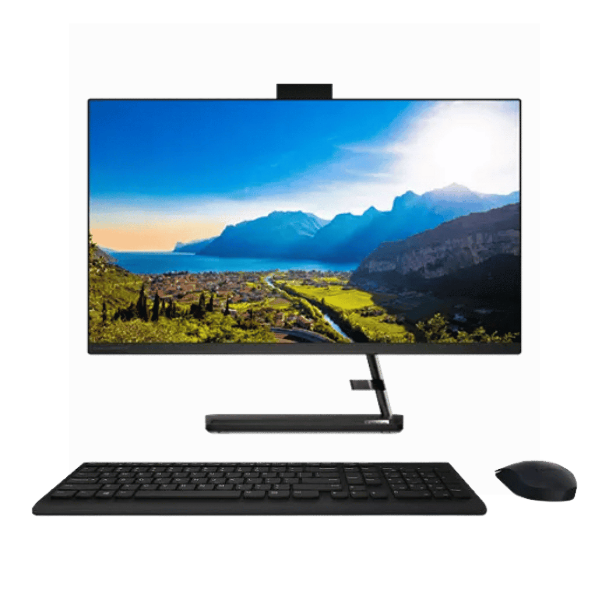 Shop Lenovo All-in-One 12th Gen Desktop PC Black,8GB-512GB