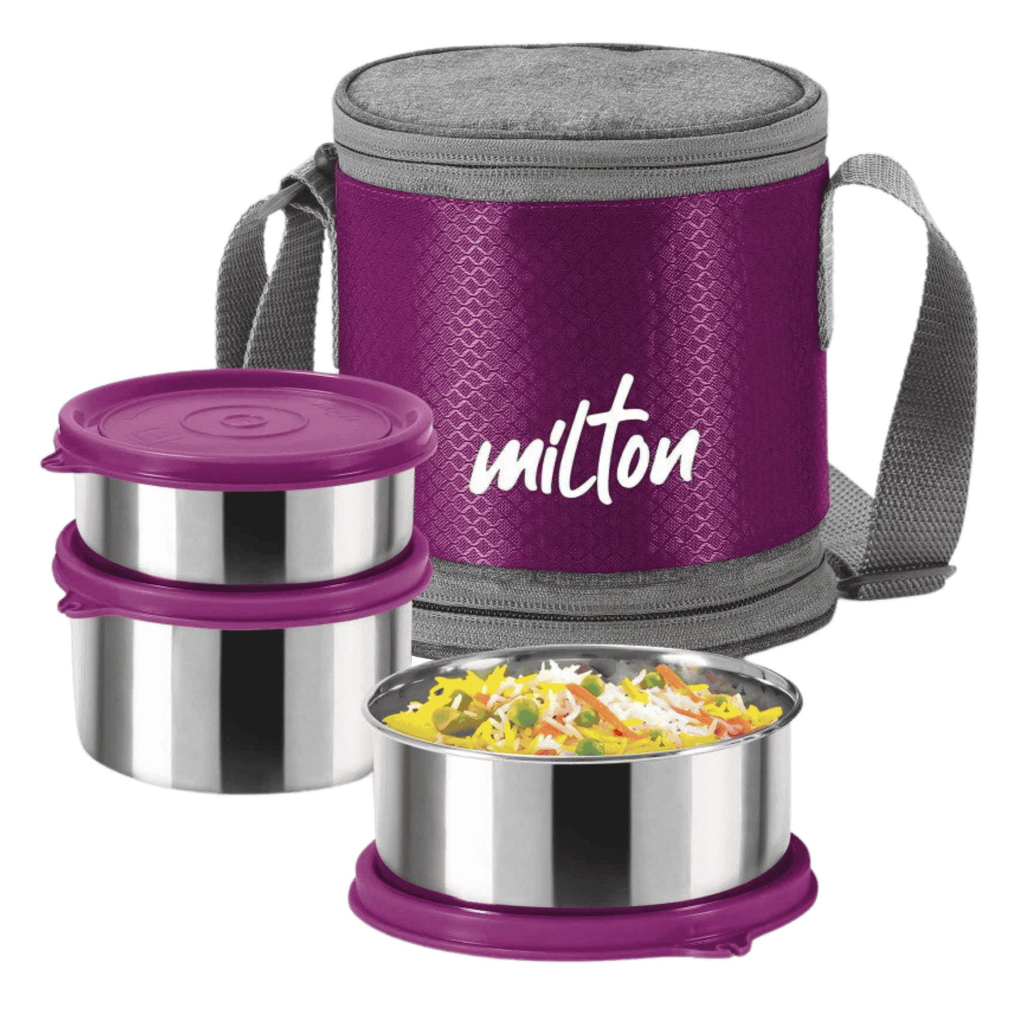 Buy Milton Expando Tiffin Combo 3 Pcs Lunch Box Multi color!