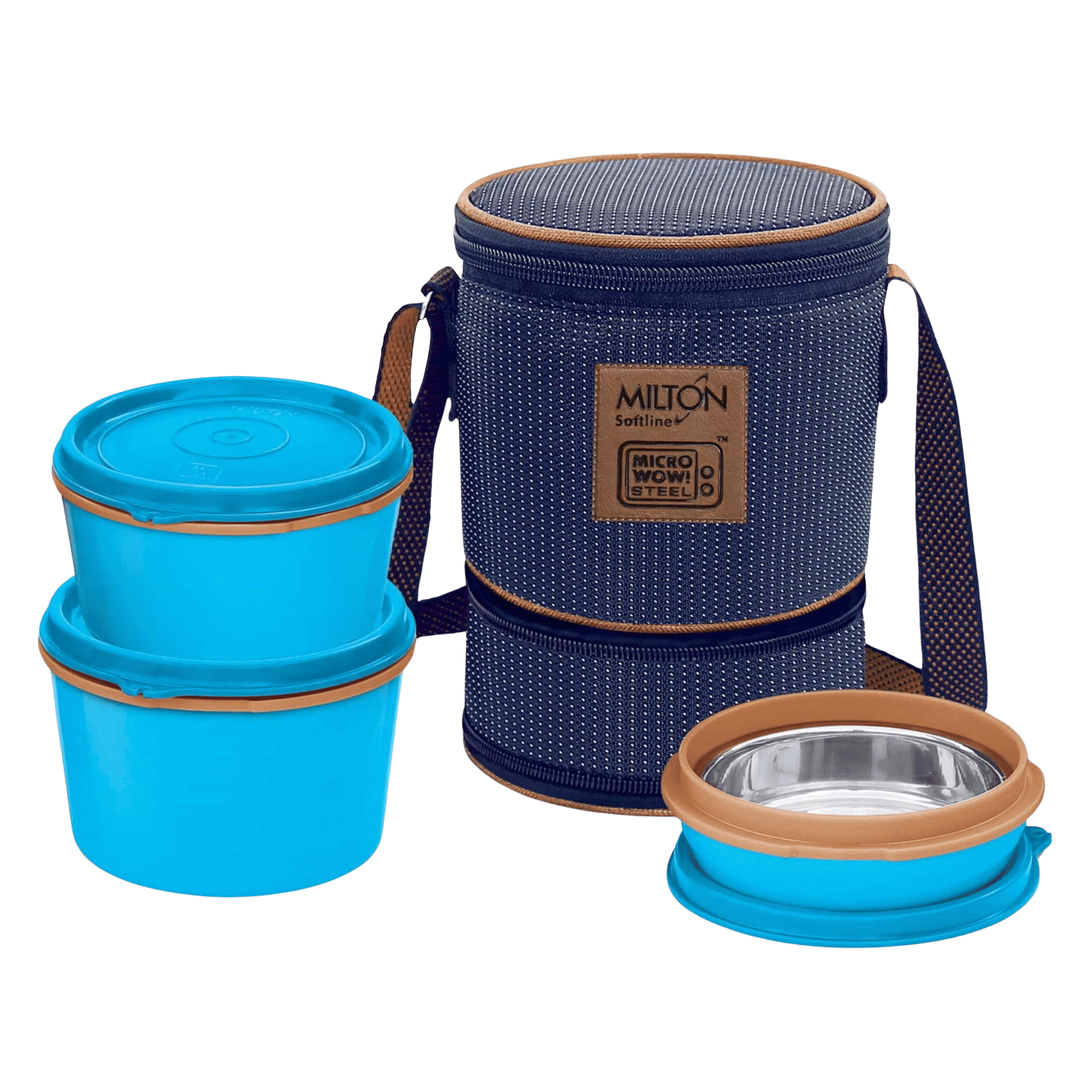 Get Milton Flexi Tiffin Lunch Box (Multi Color, 3 Pcs Set)