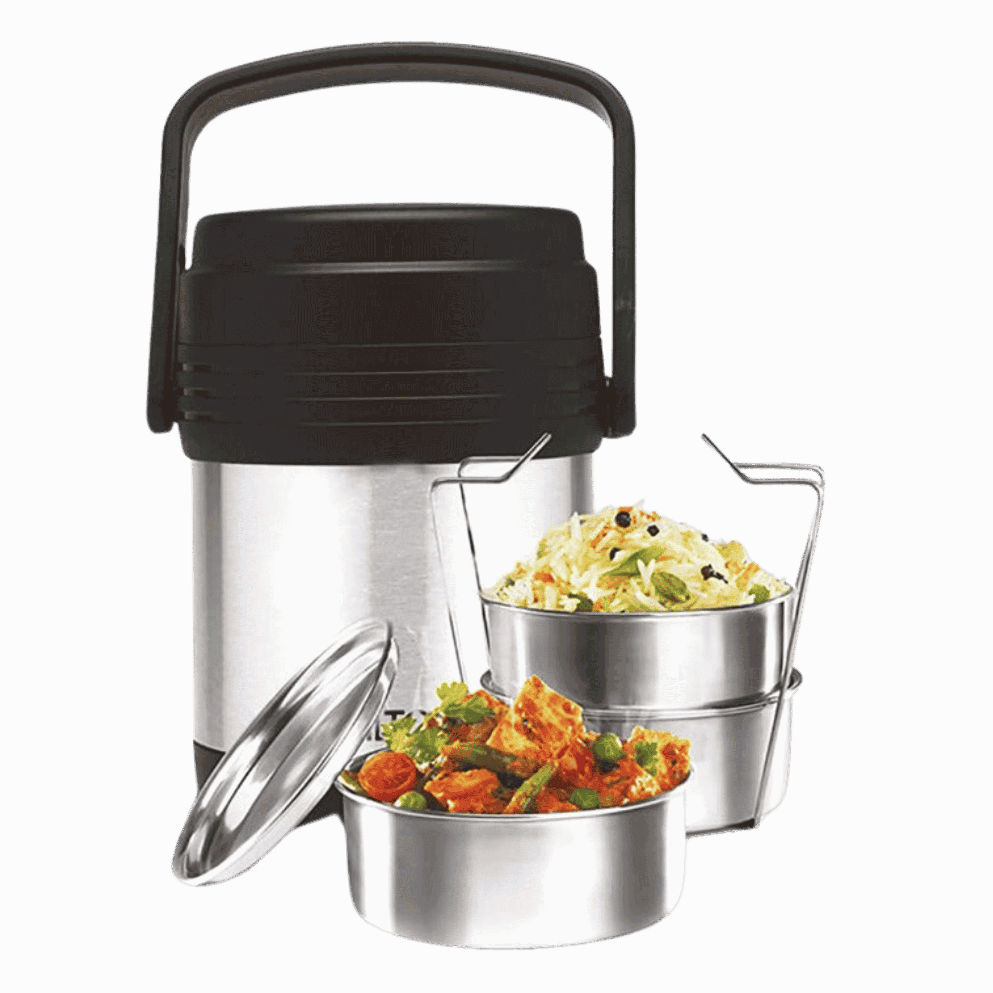 Shop Milton Hot Meal Thermosteel Tiffen Lunch Box 3 Pcs Set!