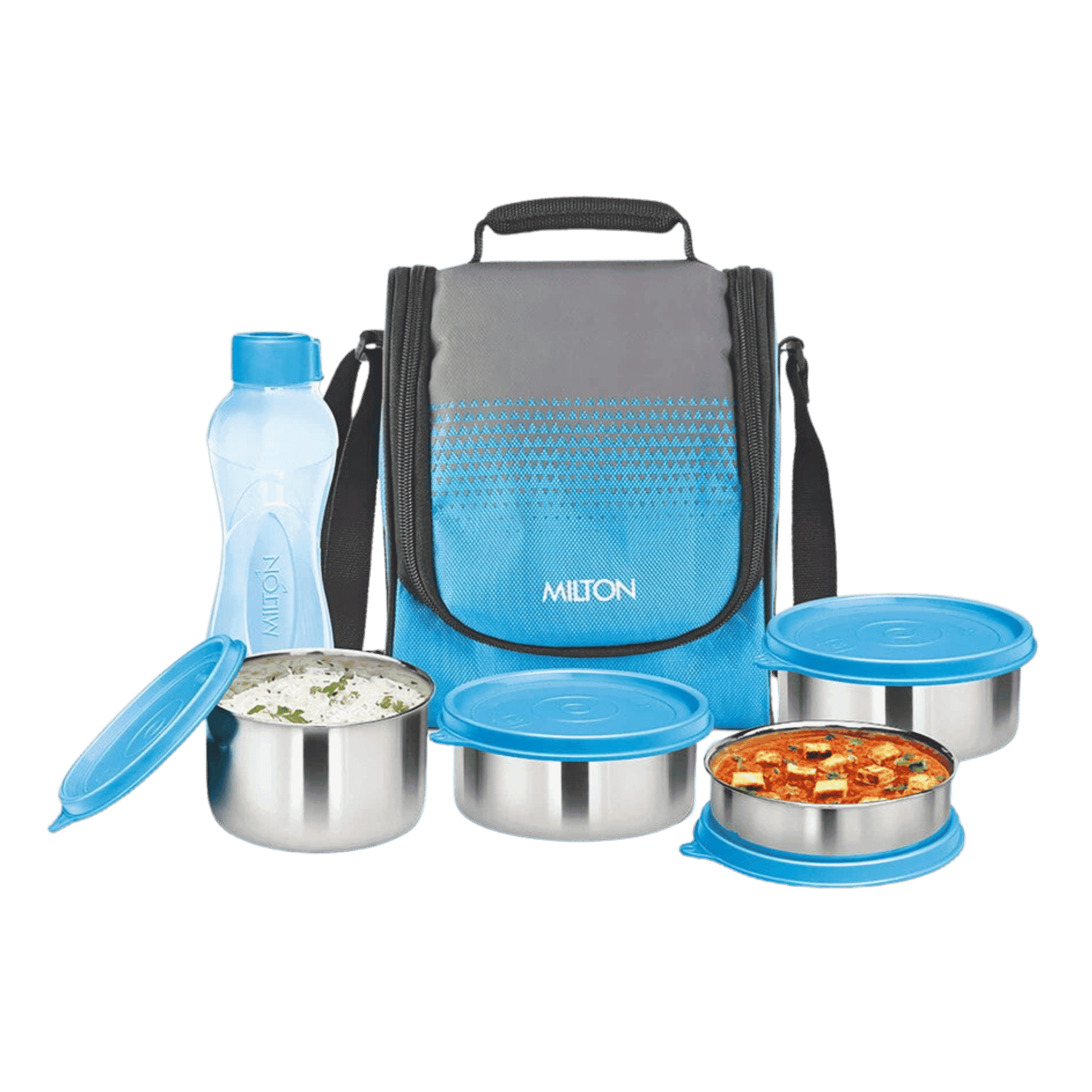 Grab Milton Tasty Lunch box Combo set Multi Color (4 Pcs)!