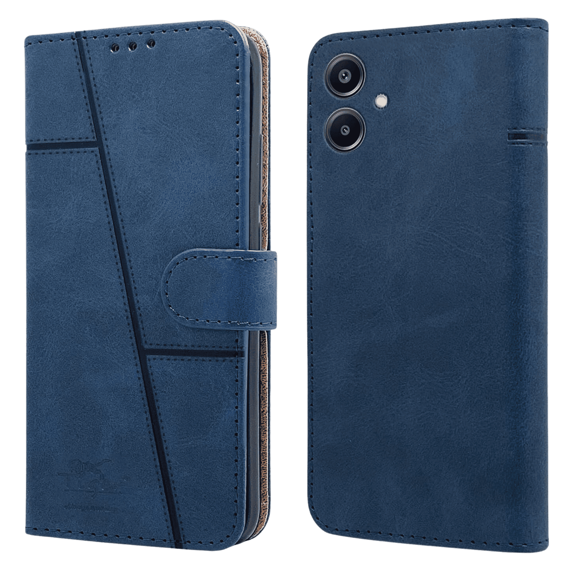 Synthetic Leather Flip Back Case Samsung Galaxy A06 ( Blue )