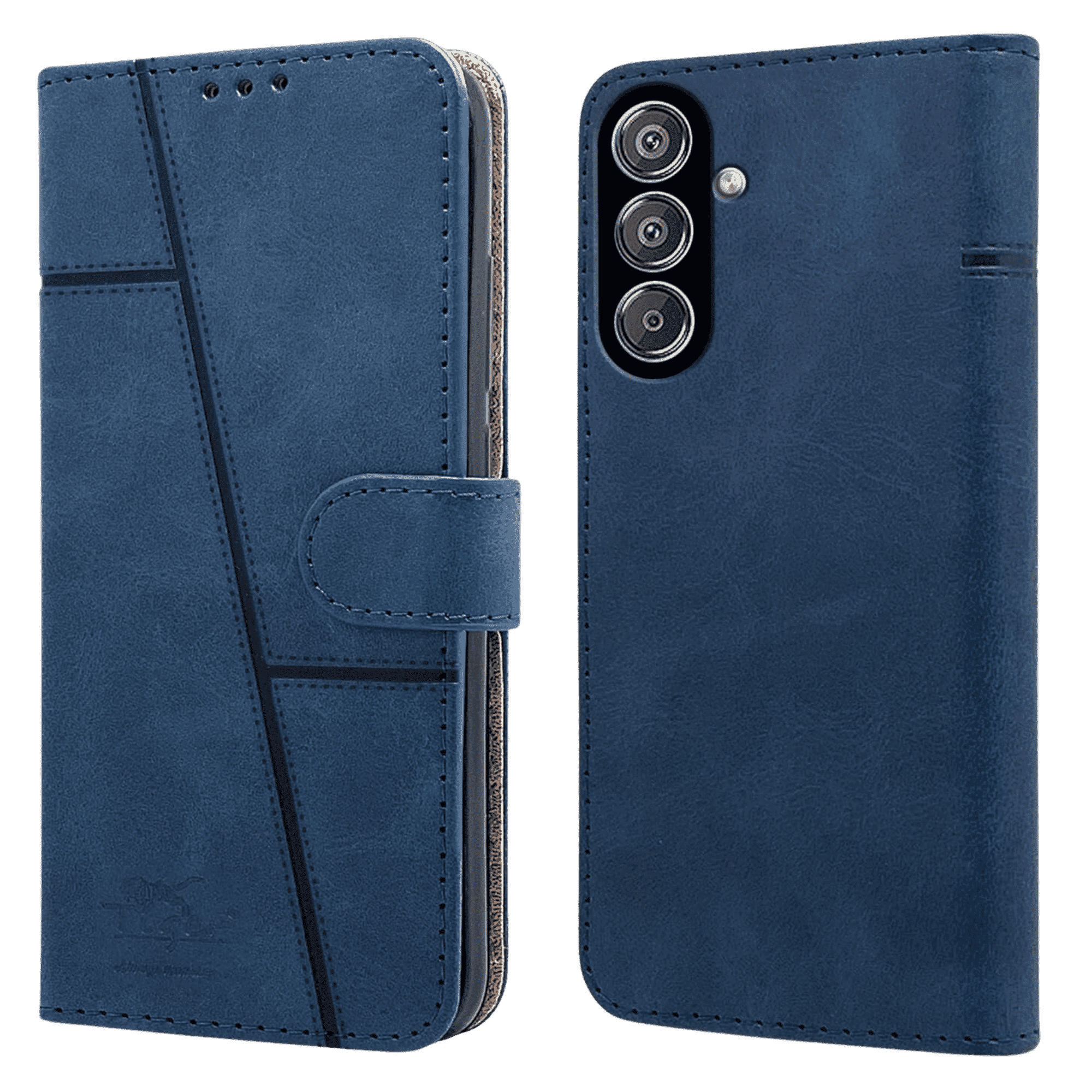 Synthetic Leather Flip Case Samsung Galaxy F15 5G ( Blue )