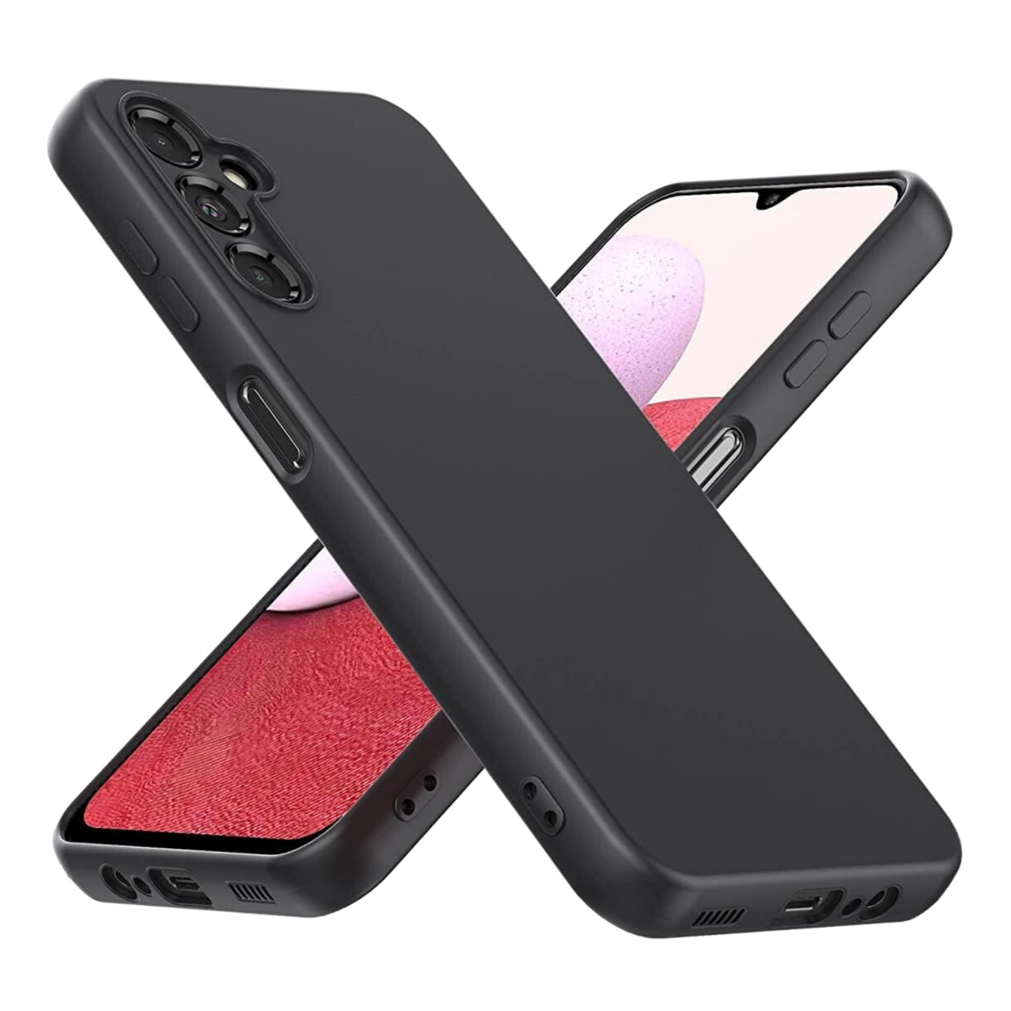 Pc Soft TPU Back Case For Samsung A14 ( Black )