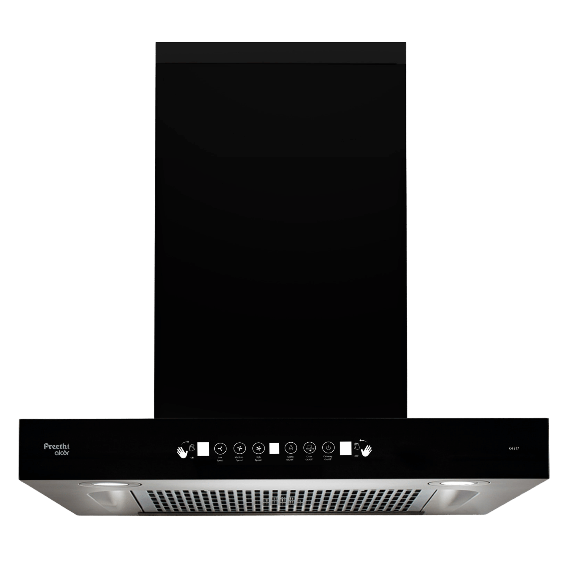 Shop Preethi Chimney Alcor With Aluminium Duct KH 317 Black