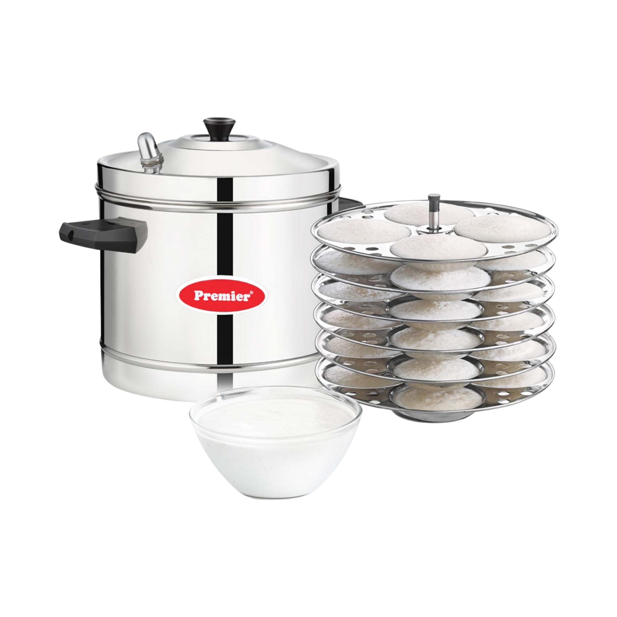 Premier Stainless Steel Idly Maker | 6 plates | Poorvika