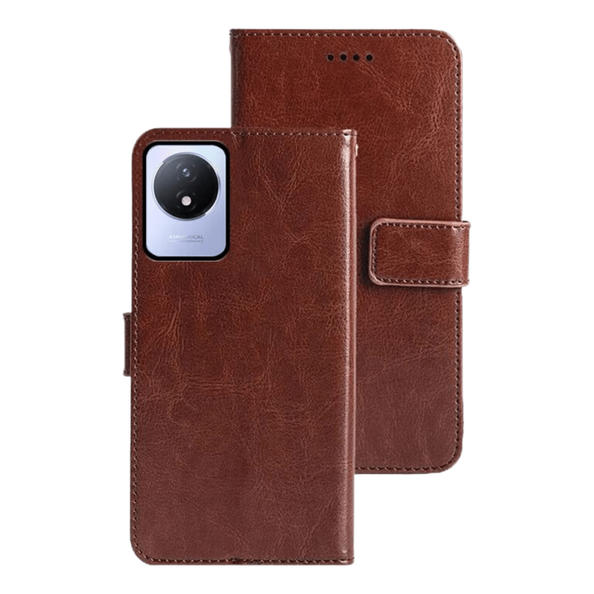 Buy Trumbote Flip Cover For Vivo Y02 Brown at Poorvika