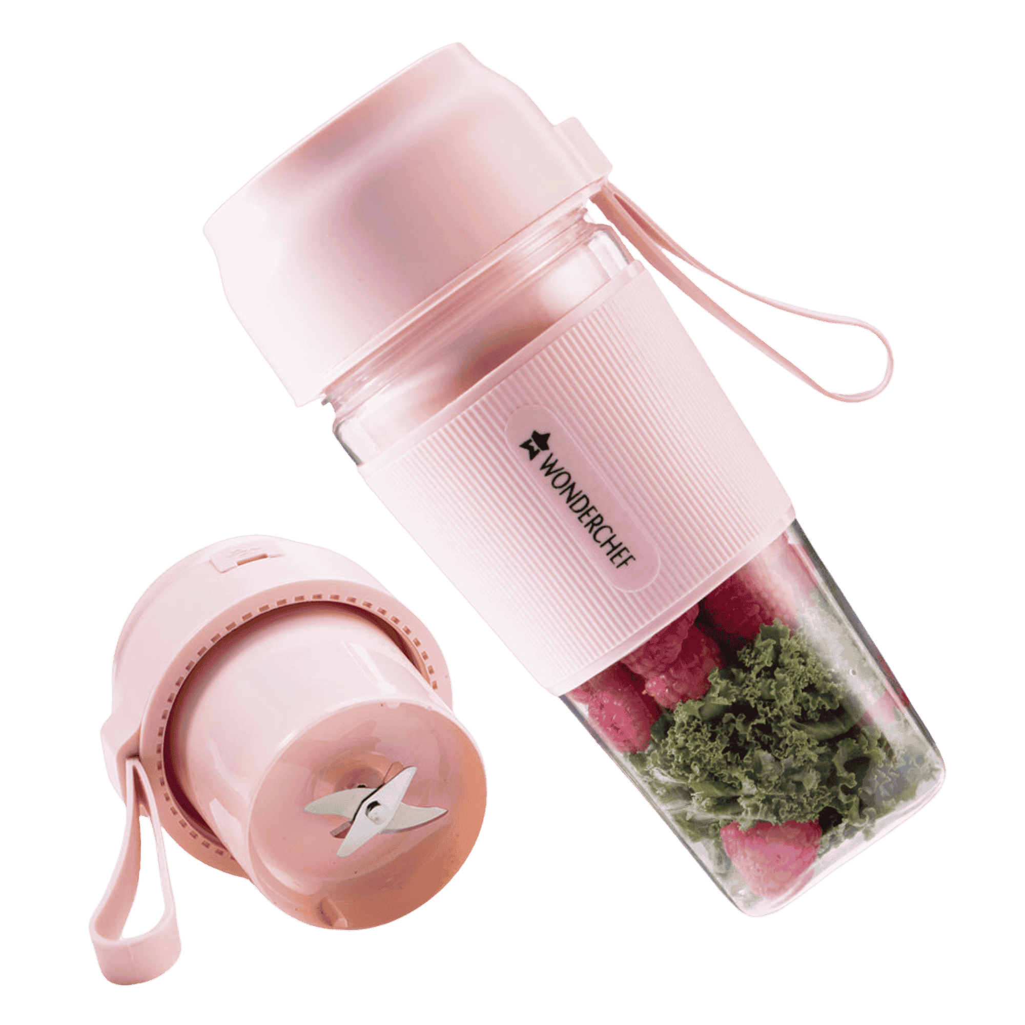 Shop Wonderchef Nutri Cup Portable 300ml Hand Blender Pink!