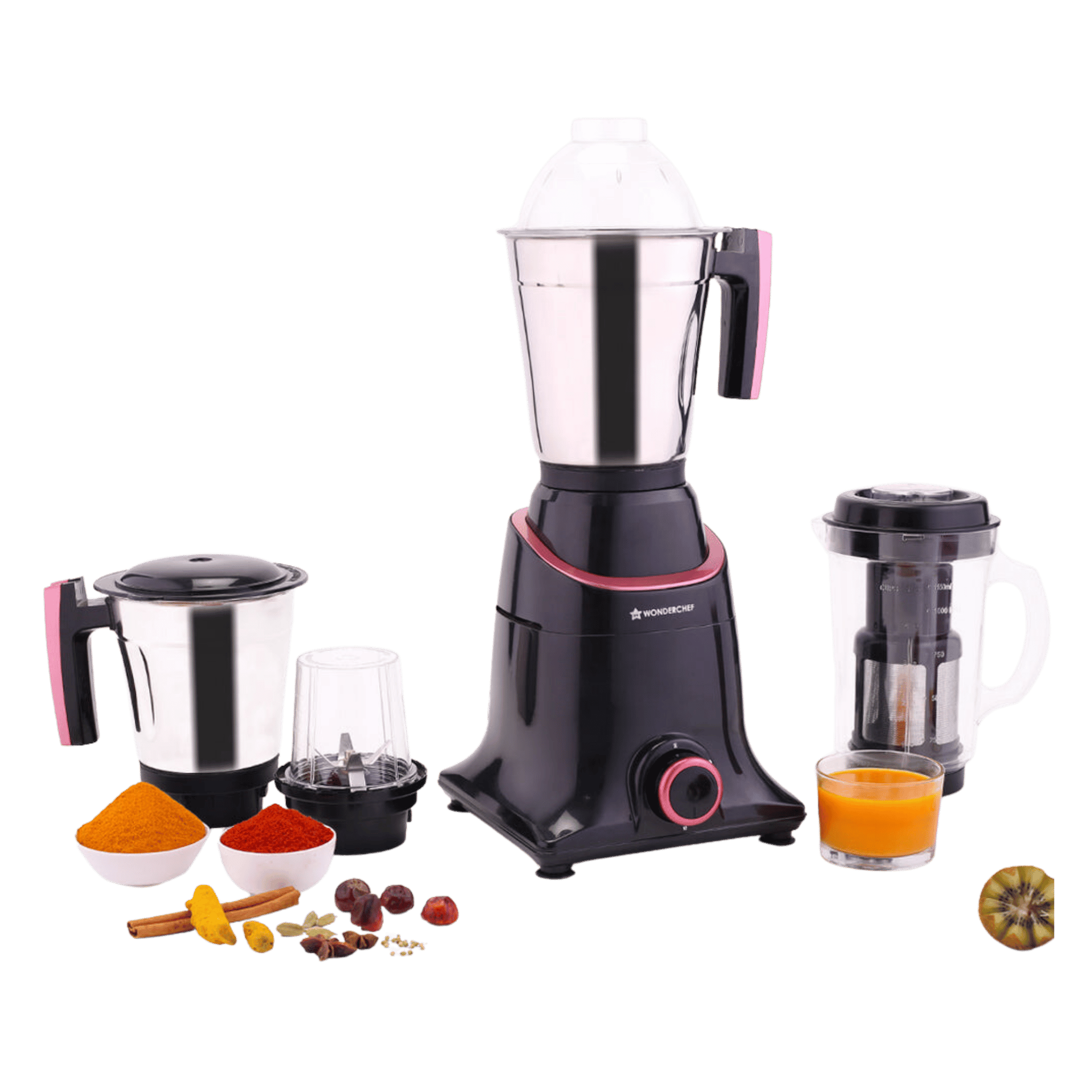 Buy the Wonderchef Select 750W Mixer Grinder Jars, Black!