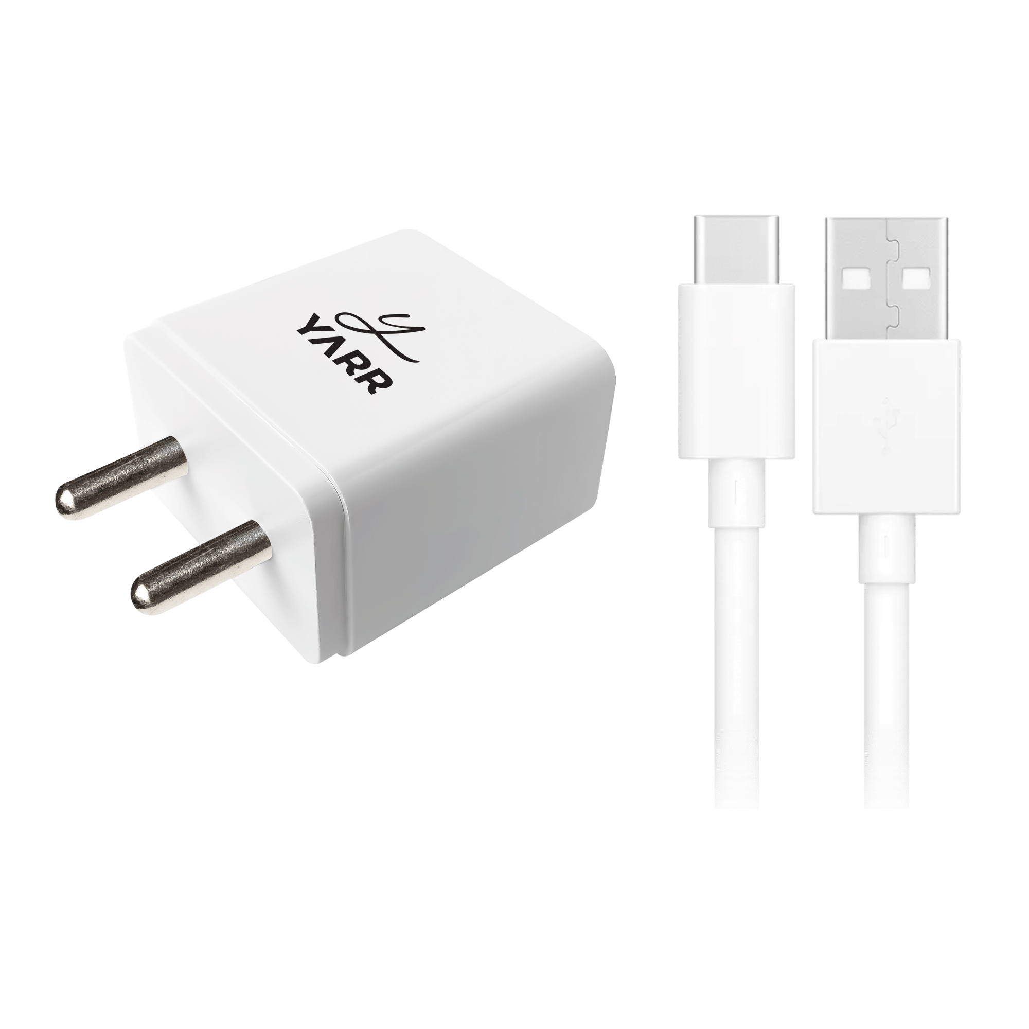 Buy Yarr 22.5W Fast Charger with USB to Type C Cable | White