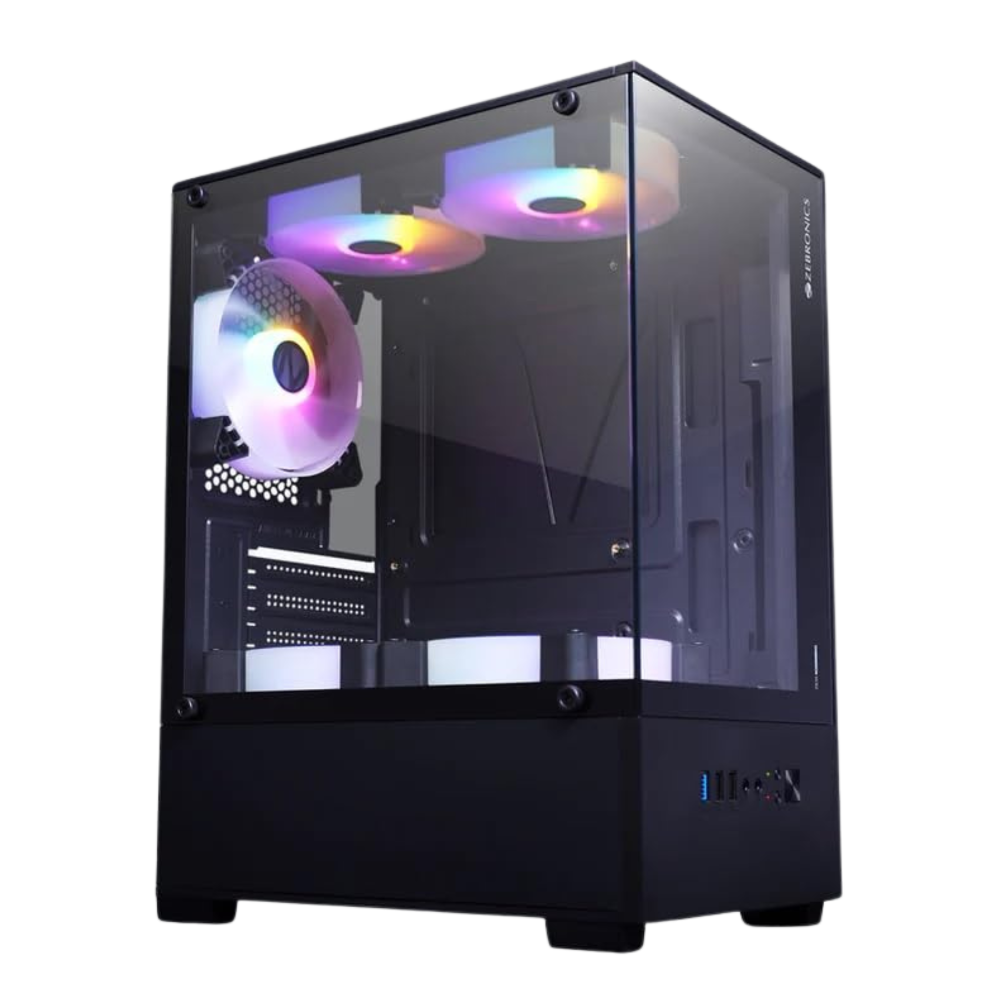 Get Zebronics Zeb Iceburg Mid Tower Mesh Gaming Case black
