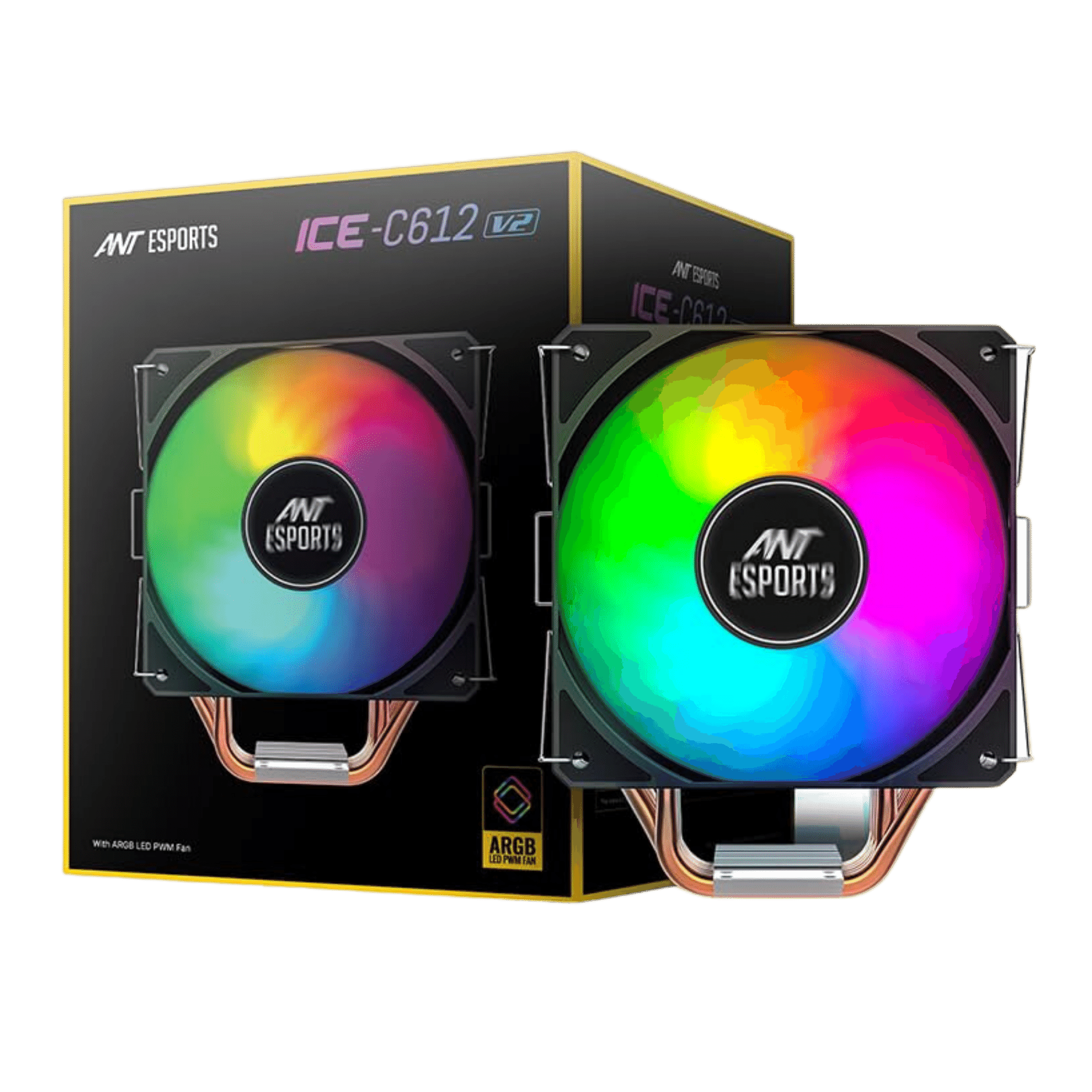 Buy Ant Esports ICE-C612 V2 ARGB CPU Air Cooler Black now