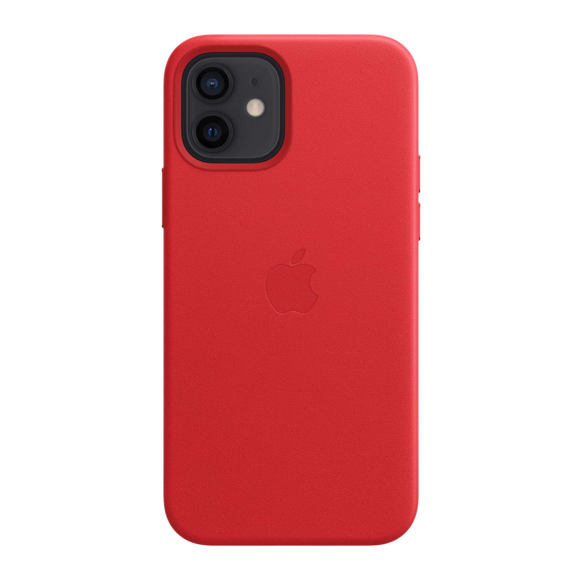 Get Apple Leather Case With MagSafe For iPhone 12/12 Pro (Product Red)
