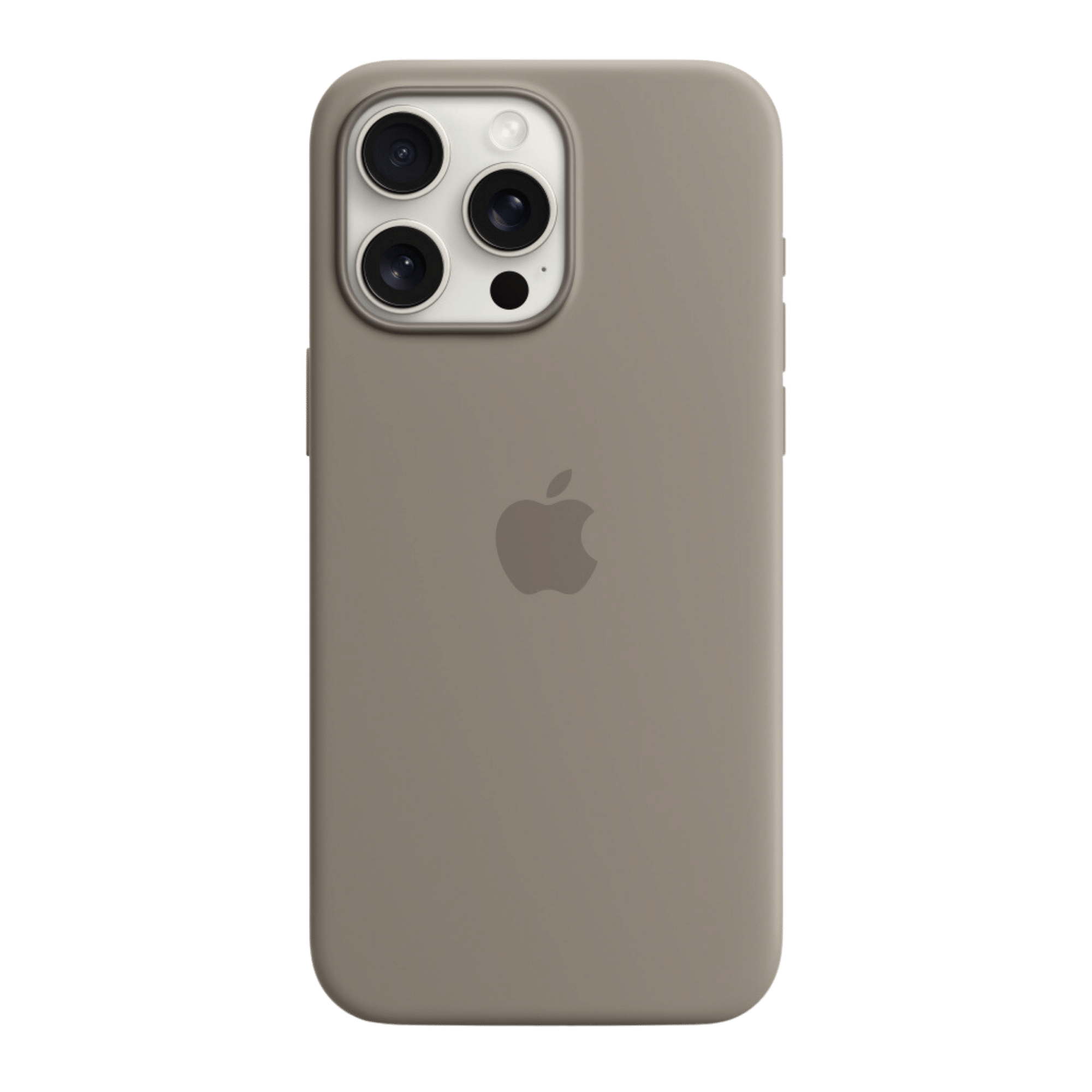 Apple Silicone Case With MagSafe For iPhone 15 Pro Max, Clay