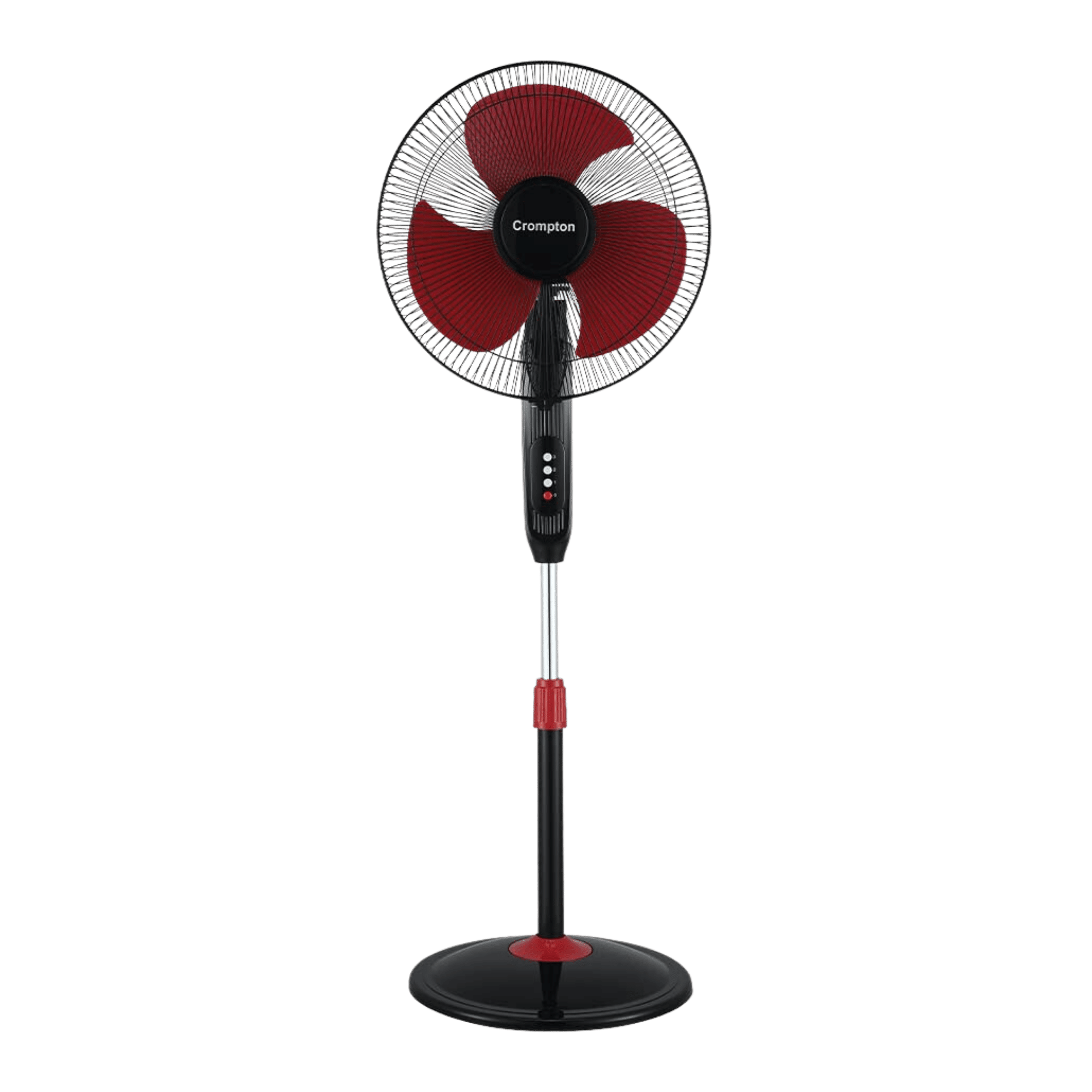 Shop Crompton Gale Classic 400 mm Pedestal Fan | Black Red