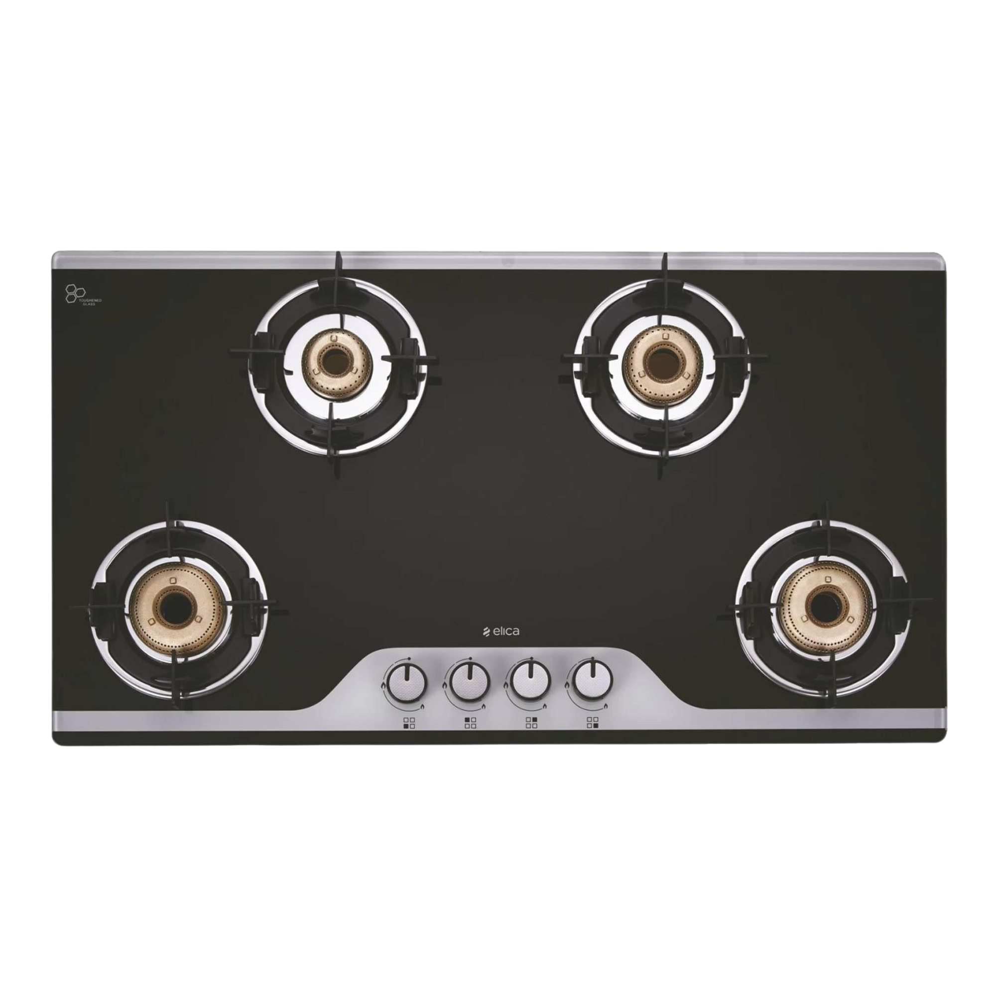 Elica Vetro Crown DT Series AI 4 Burner Gas Stove