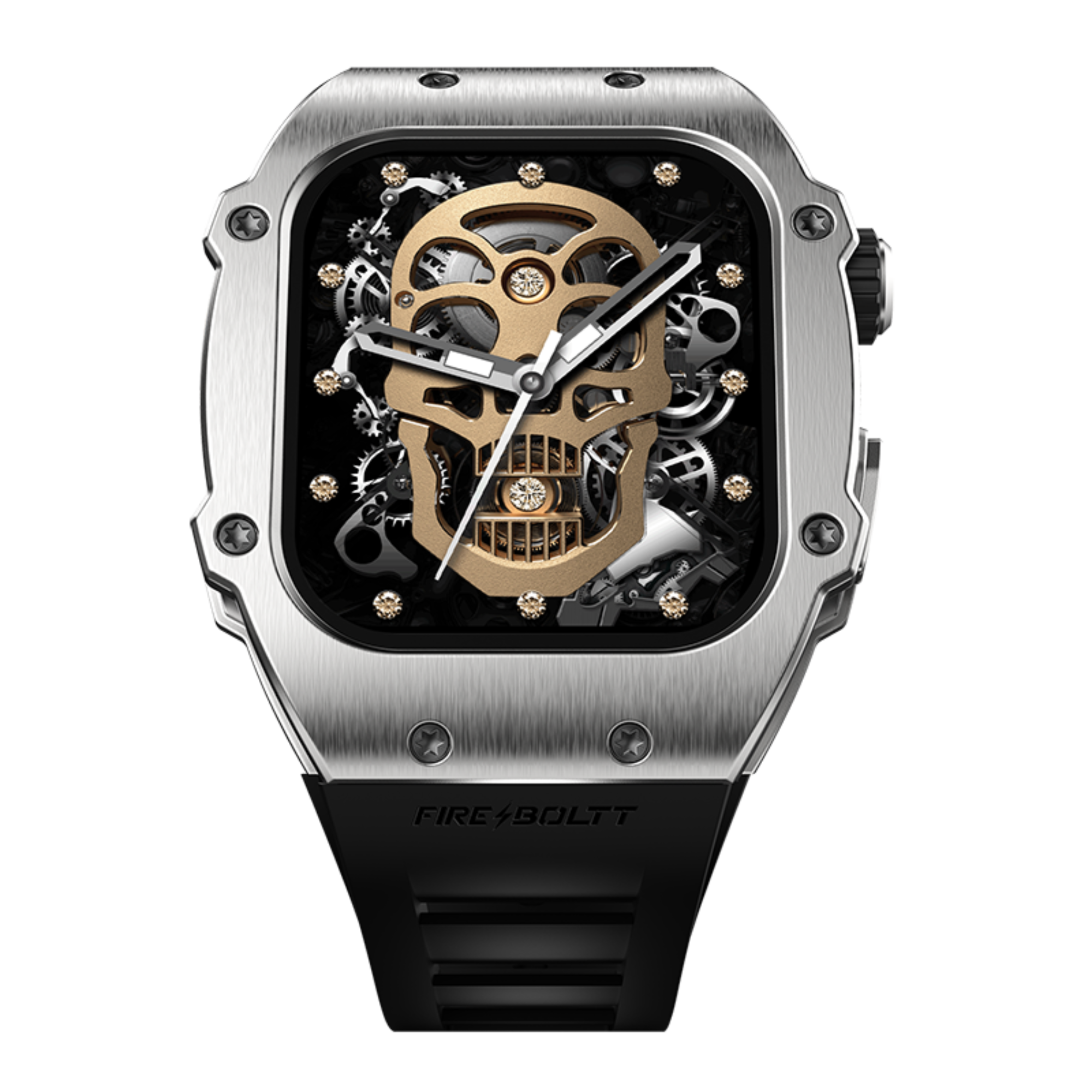 Fire Boltt Asphalt Smartwatch (Silver Black) 1.91 Display