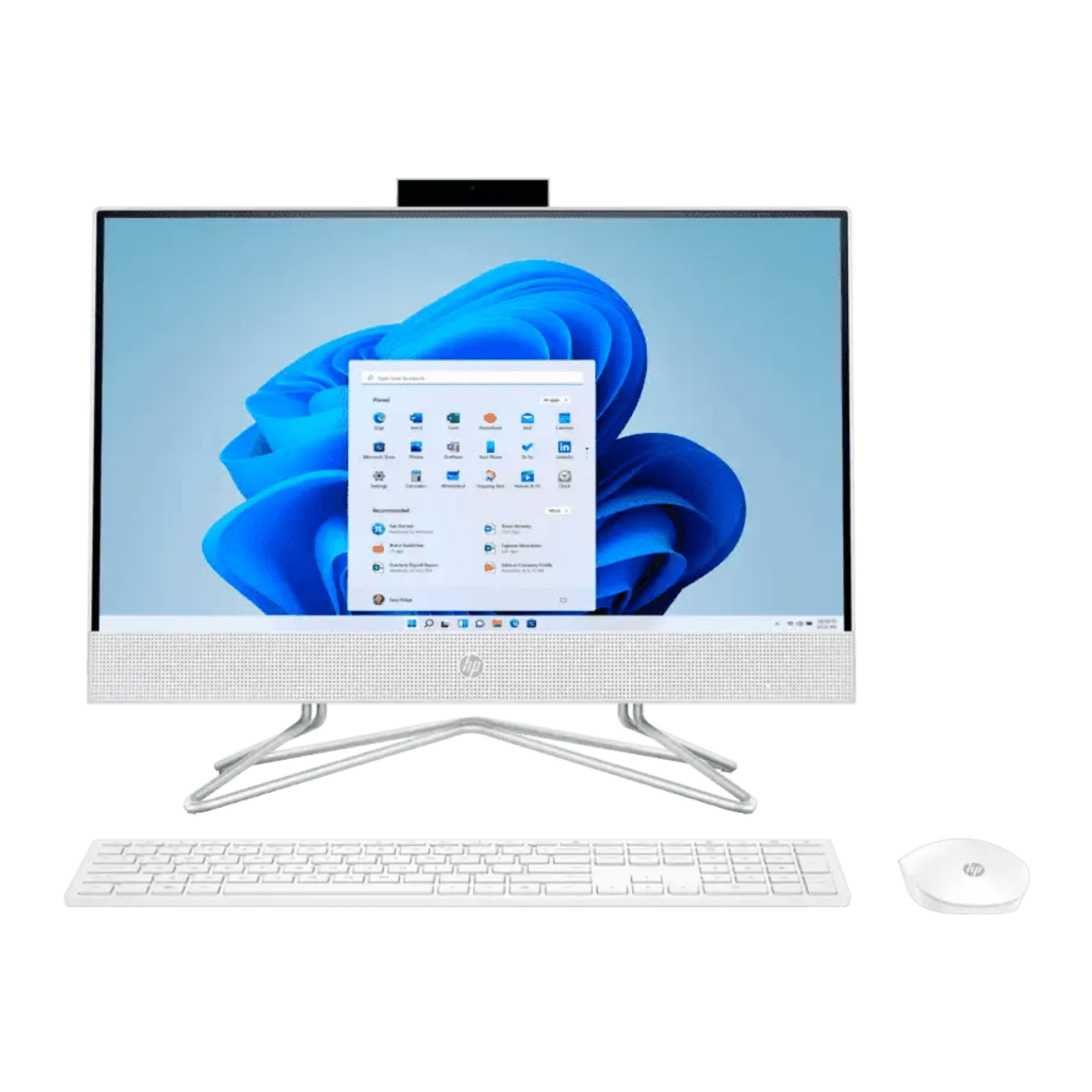 HP AIO Bundle i5 12th Gen Desktop PC White,8GB-1TB 256GB SSD