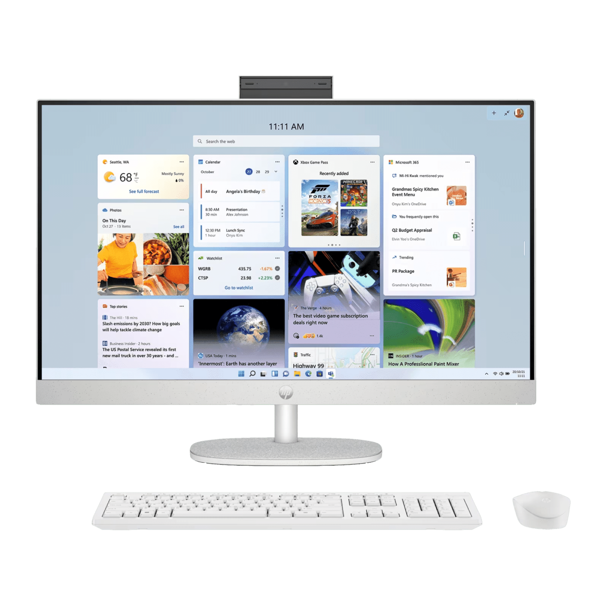 HP All-in-One i5 13th Gen Desktop PC, Shell White,16GB-1TB