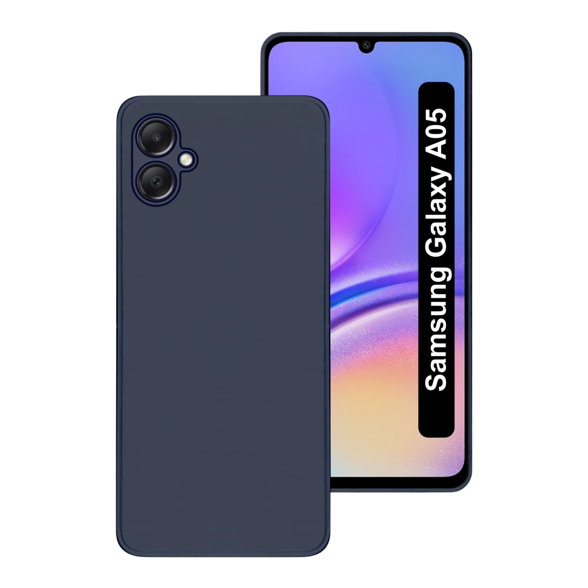 Get Inbase Cloth Silicon Back Case For Samsung A05 (Blue)