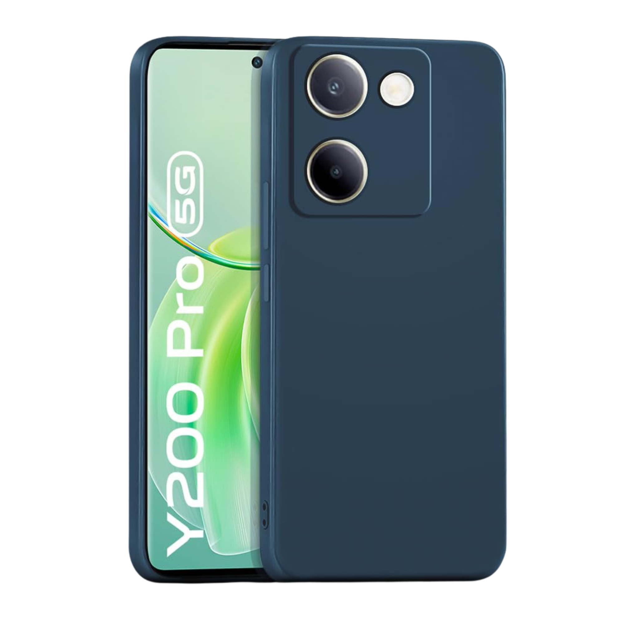 Get Inbase Cloth Silicon Back Case Vivo Y200 Pro 5G (Blue)