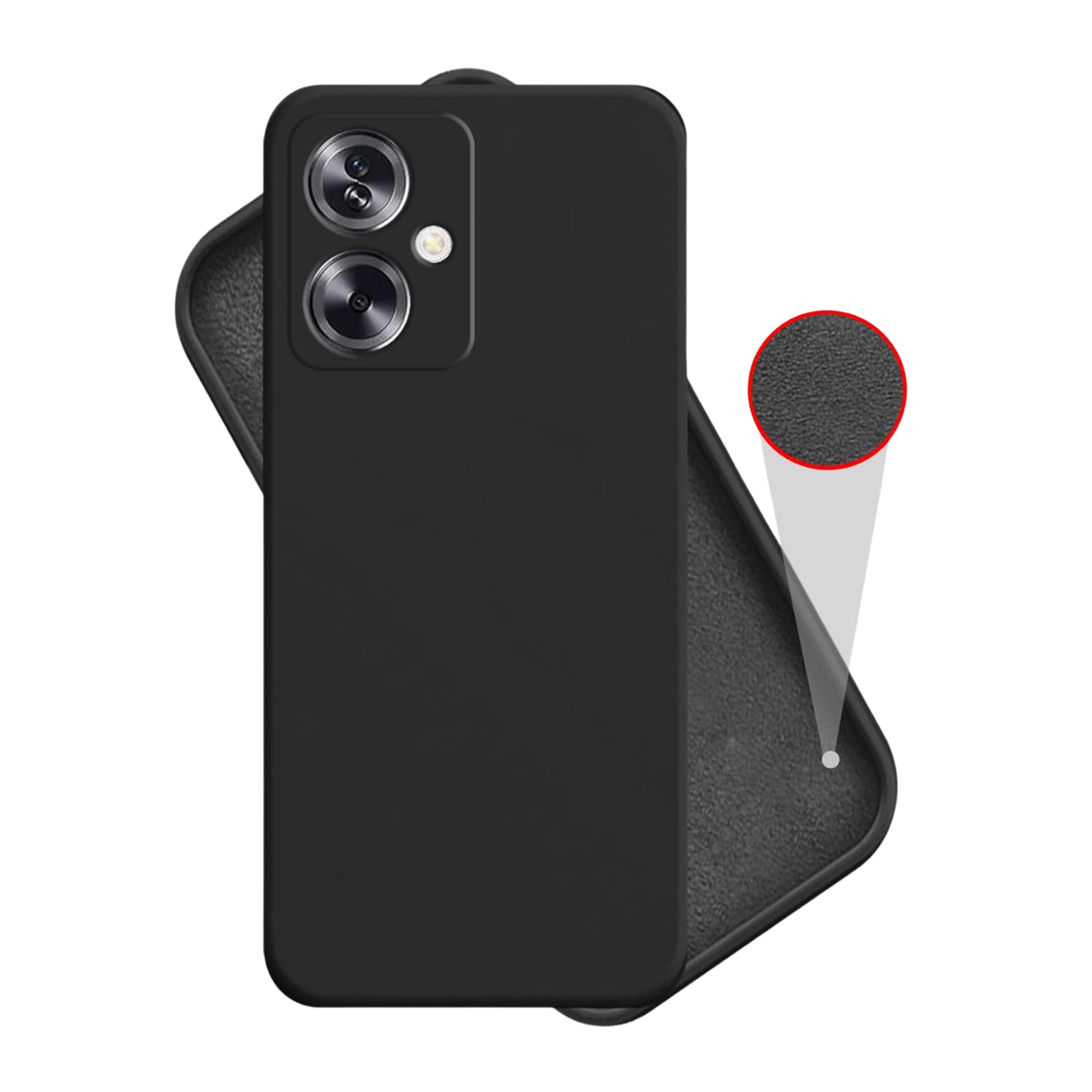 Buy Inbase Oppo A79 silicone liquid case in black @Poorvika