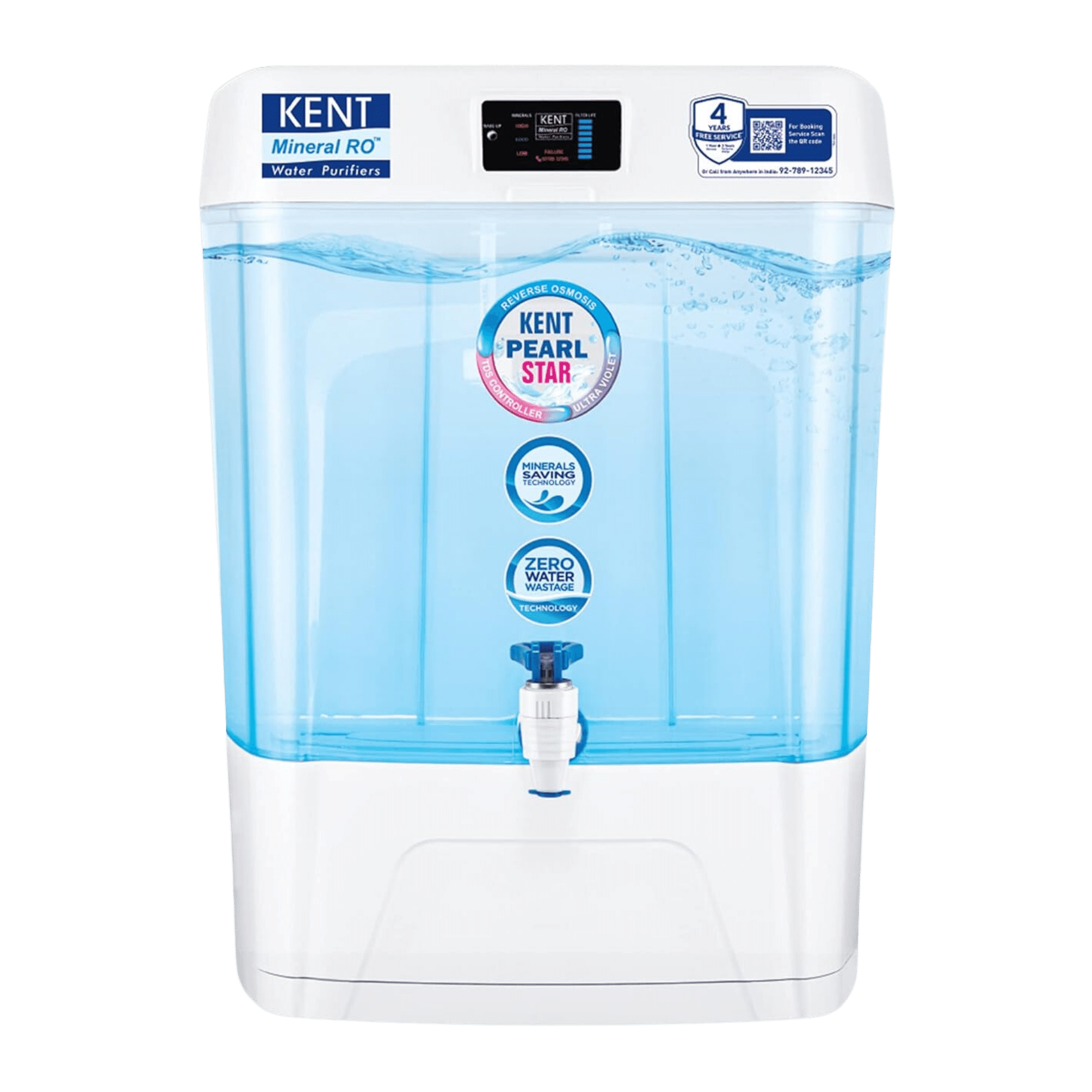 Get Kent Pearl Star RO+UV+UF+TDS Water Purifier (11 L,White)