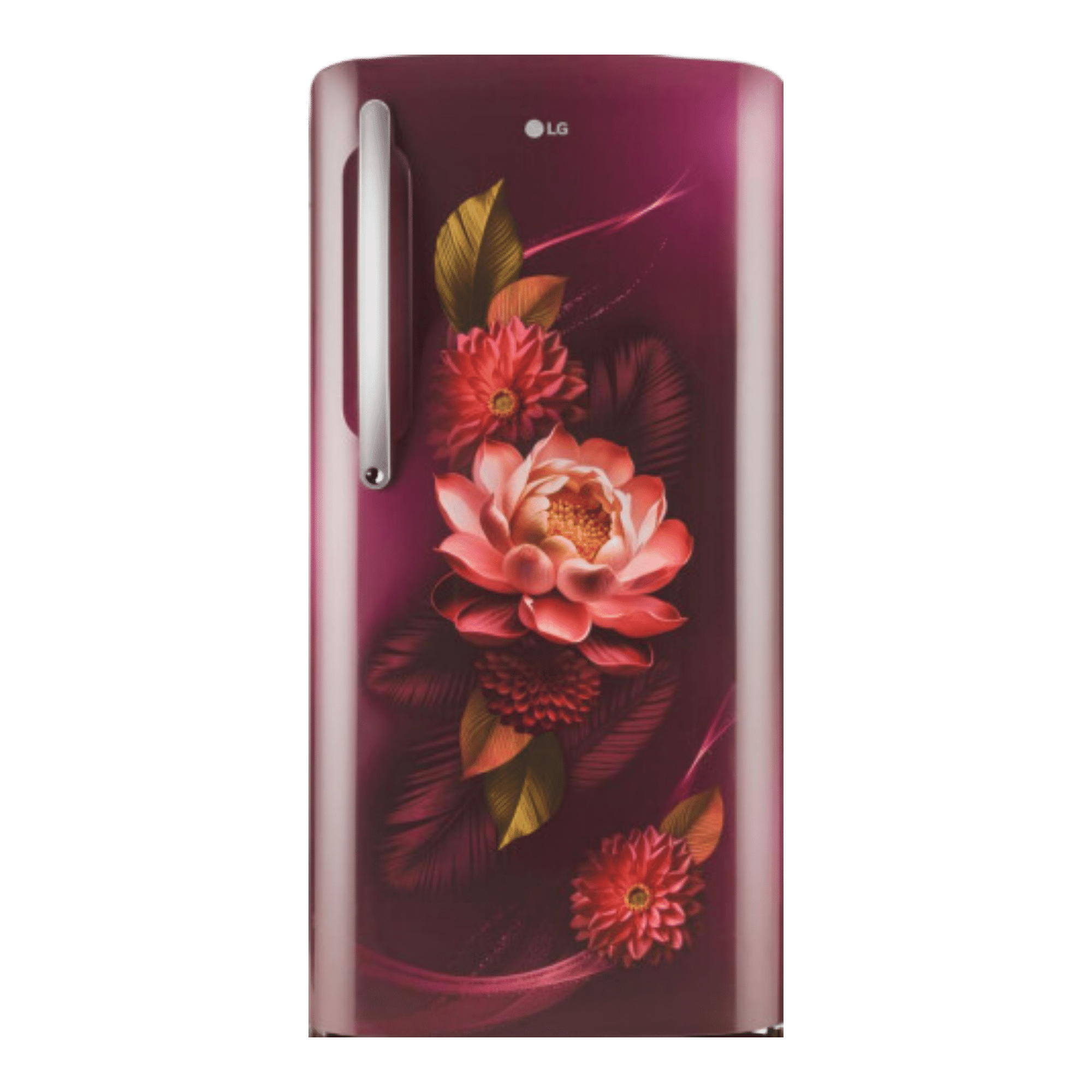 LG 224 L Single Door Fridge GLB241ARWD.DRWZEBN|Red Waterlily