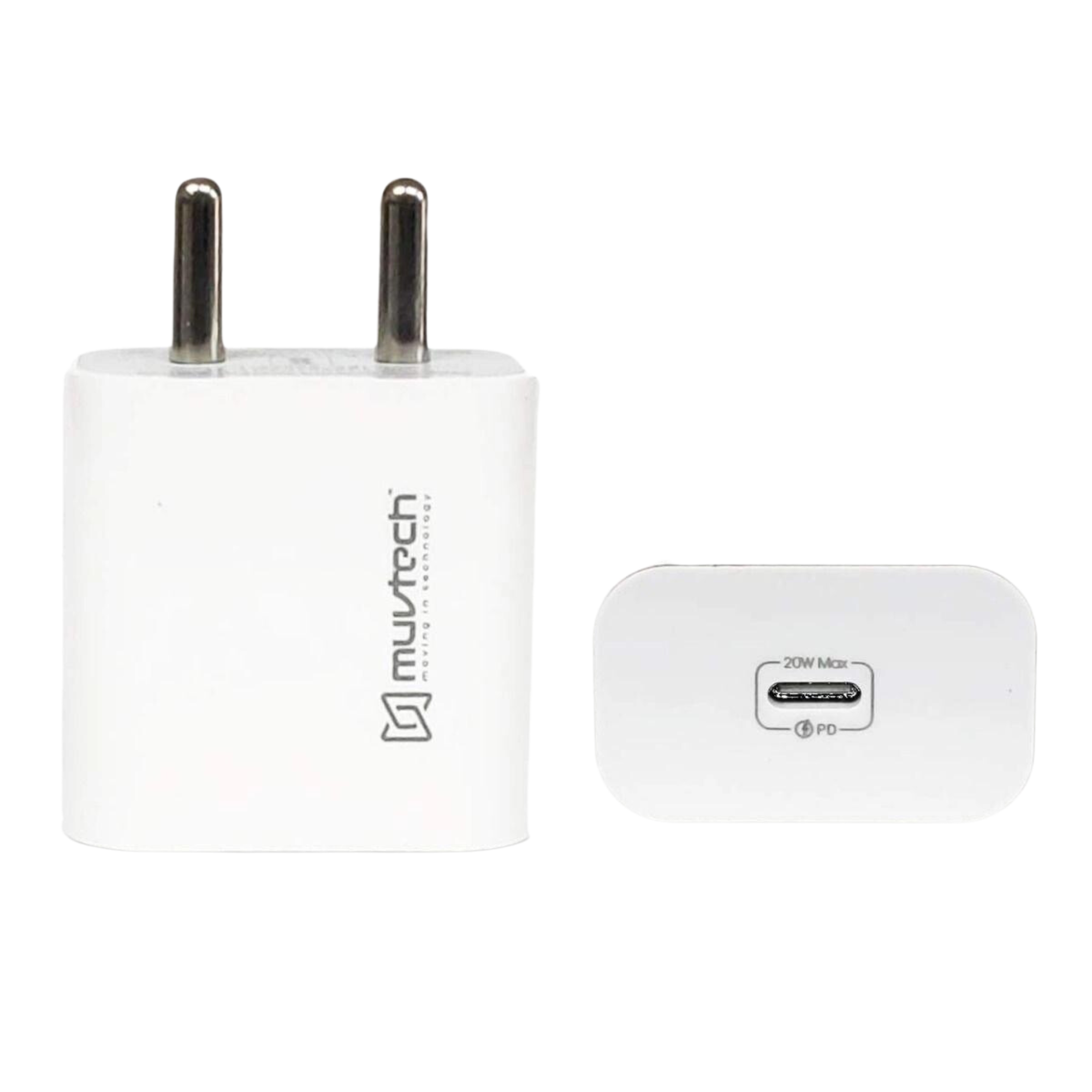 MuvTech PD-20W USB Type-C Fast Charger ( White ) at Poorvika