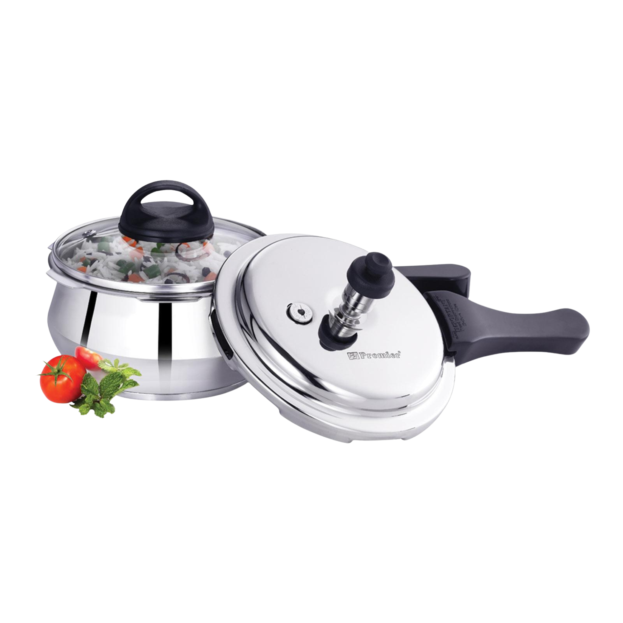 Premier 3L Handi Stainless Steel Cooker with Glass Lid
