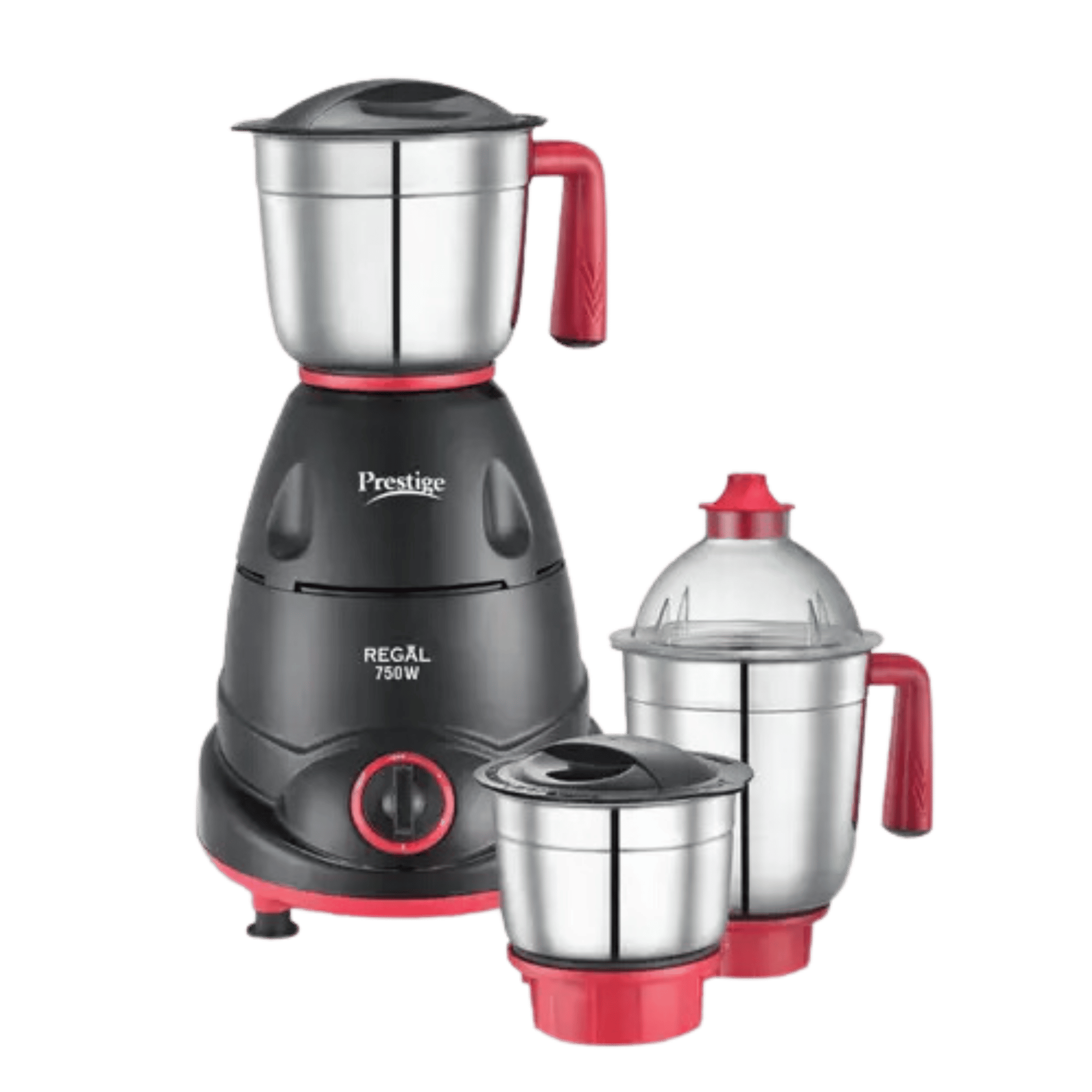 Buy Prestige Regal Mixer Grinder 3 Jars Black Red at Poorvika