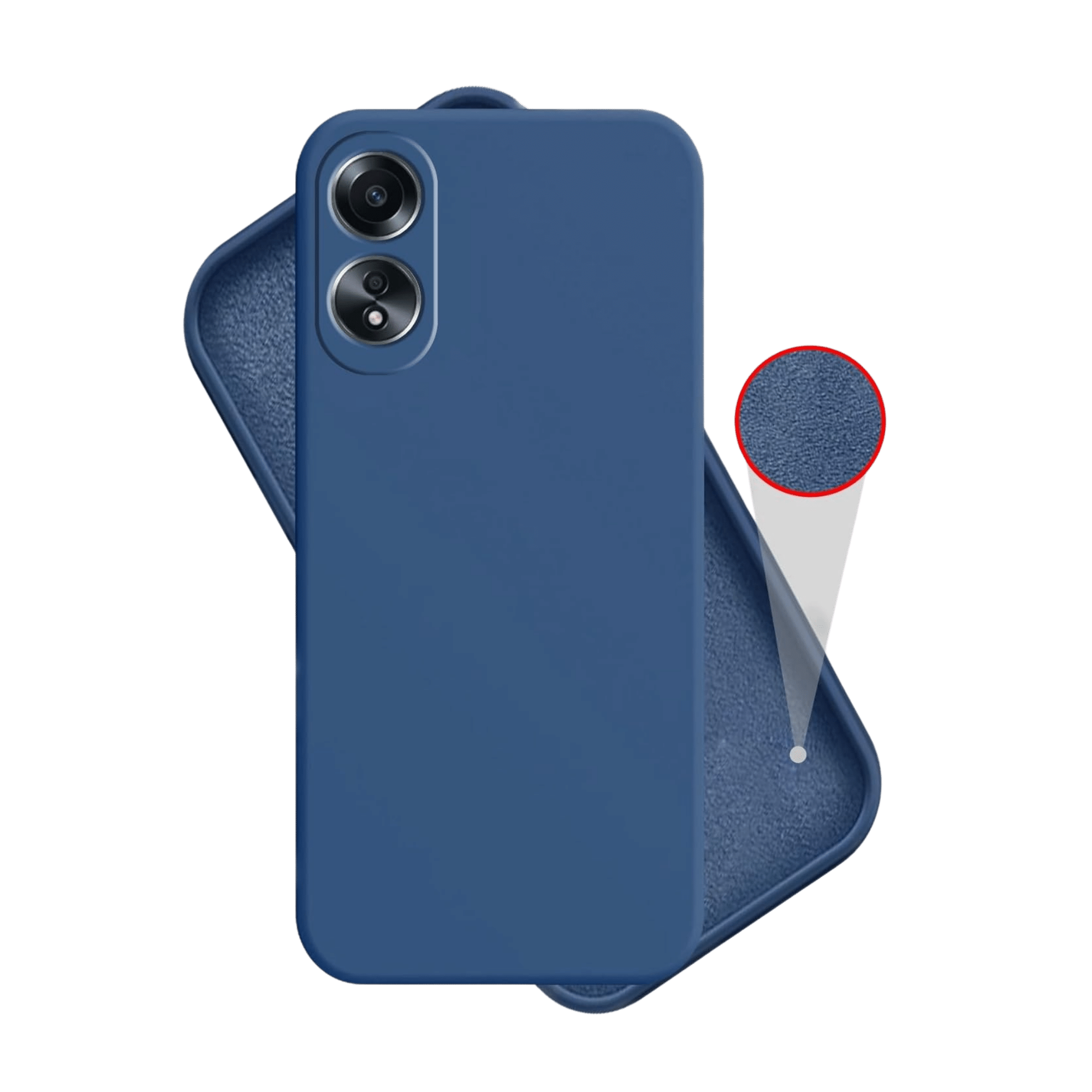 Shop Space Cloth Silicon Case For Oppo A38 4G (Blue) Online
